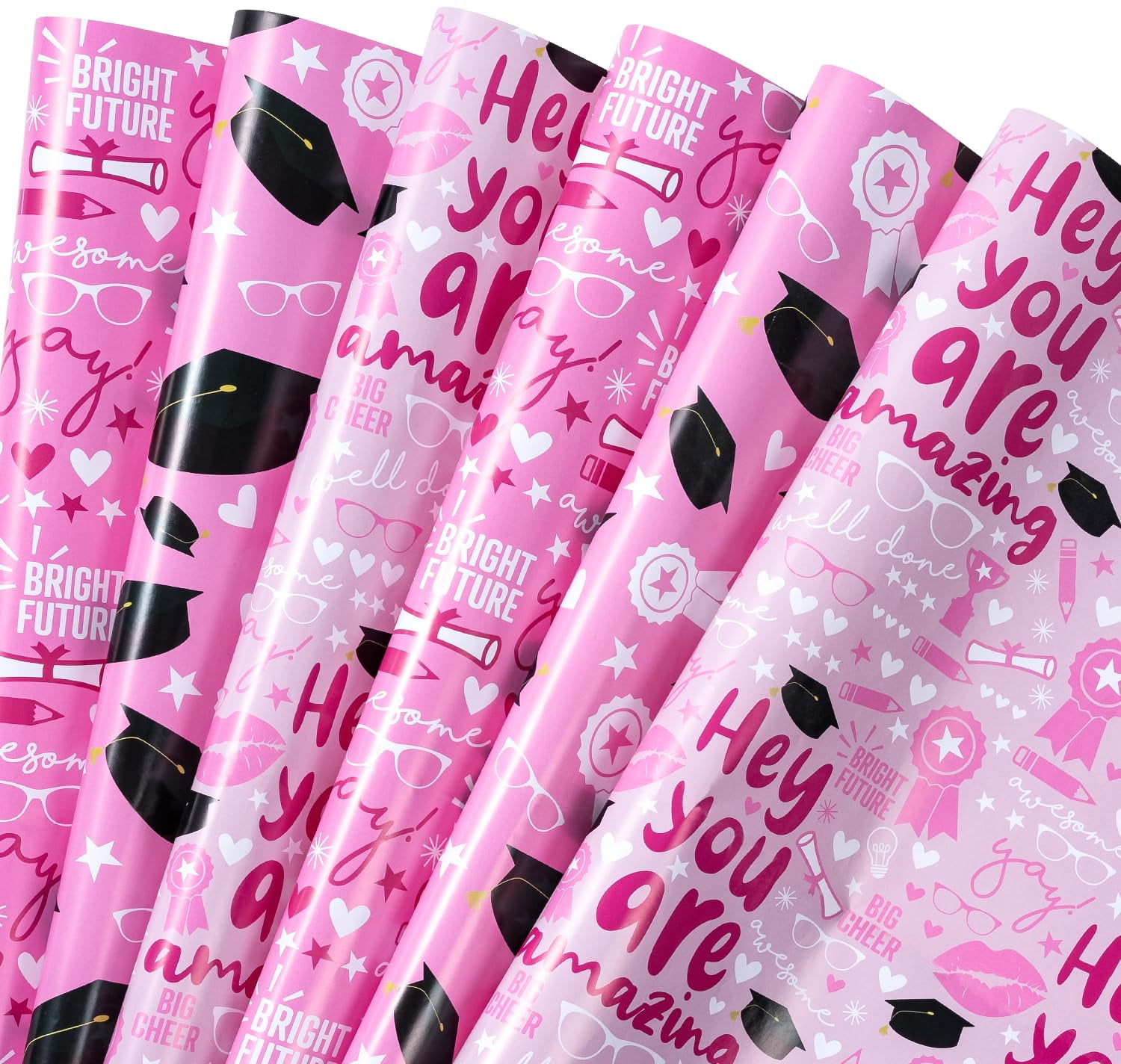 WRAPAHOLIC Graduation Wrapping Paper RRF12 Sheet - 6 Sheets Pink ...