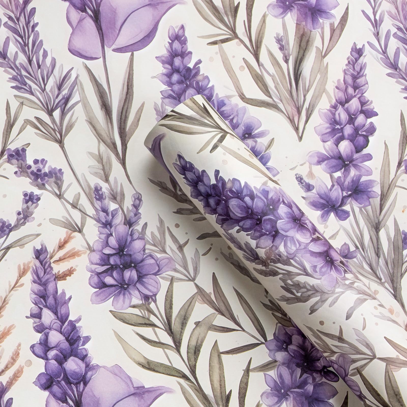 WRAPAHOLIC Kraft Floral Wrapping OIF8 Paper - Mini Roll - 17 Inch x 16. ...