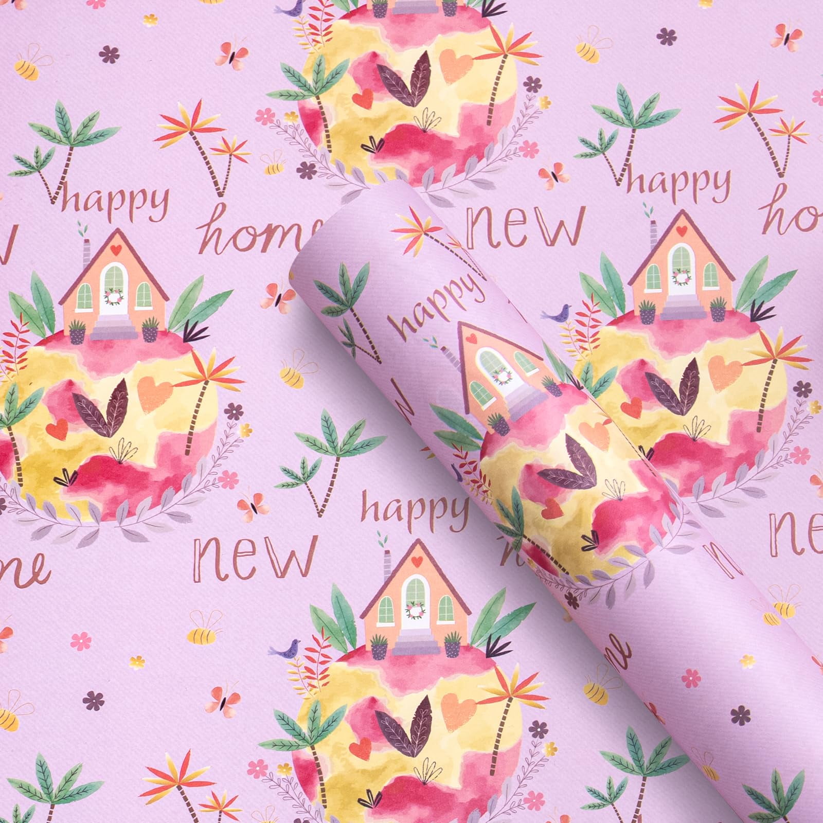 WRAPAHOLIC Kraft New Home Wrapping Paper AIS1 - Mini Roll - 17 Inch x ...
