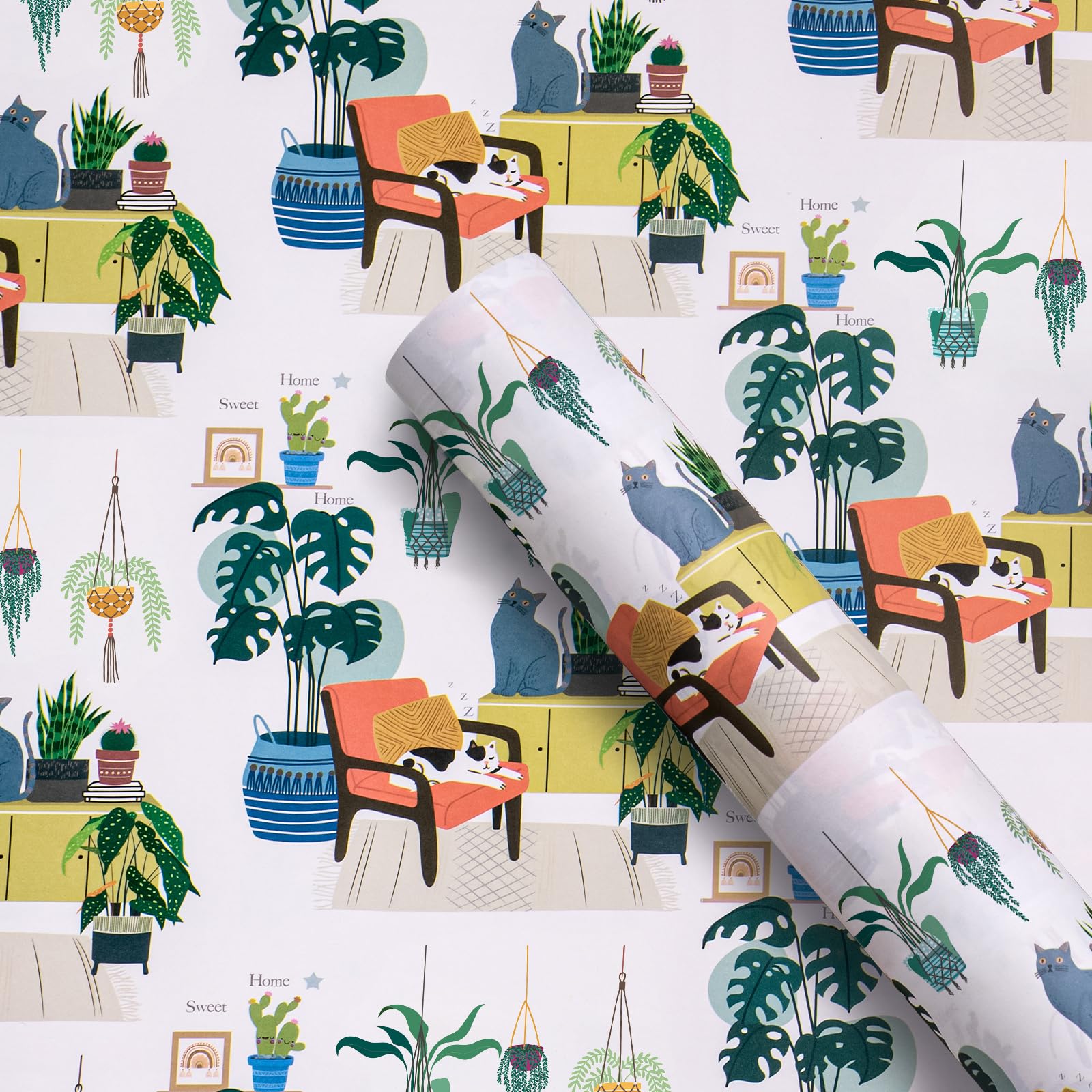 WRAPAHOLIC Kraft New Home Wrapping Paper Roll - Mini Roll - 17 Inch x ...