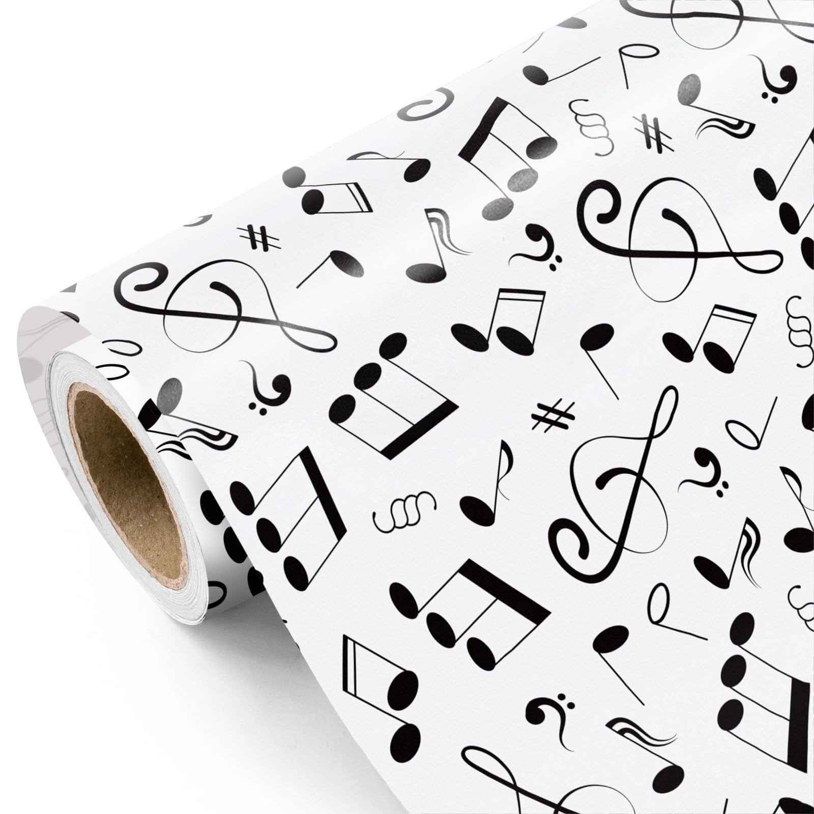 WRAPAHOLIC Music Notes Wrapping DHF10 Paper Roll - Mini Roll - 17 Inch ...