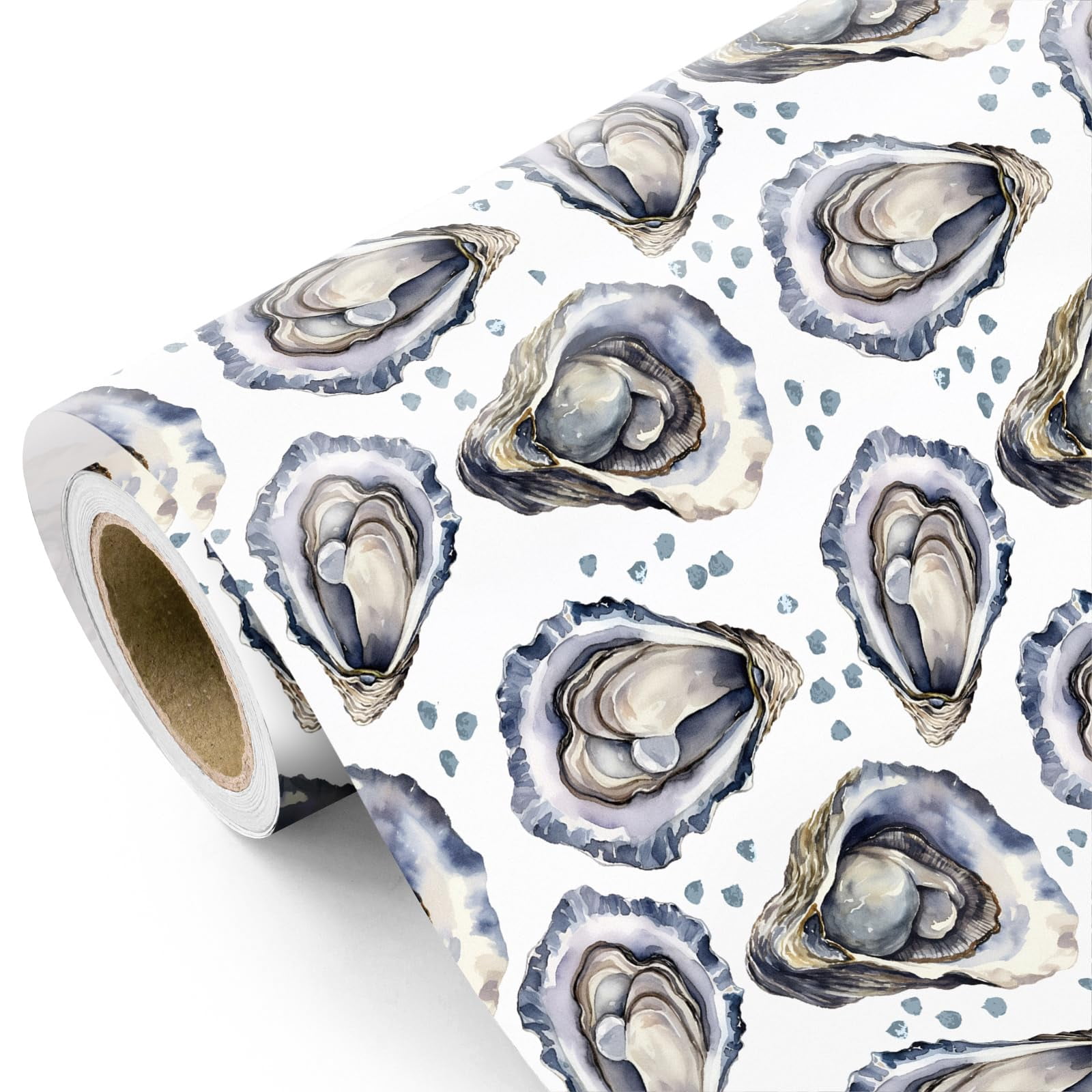 WRAPAHOLIC Oyster Wrapping Paper Roll - AIS1 Mini Roll - 17 Inch x 16.5 ...