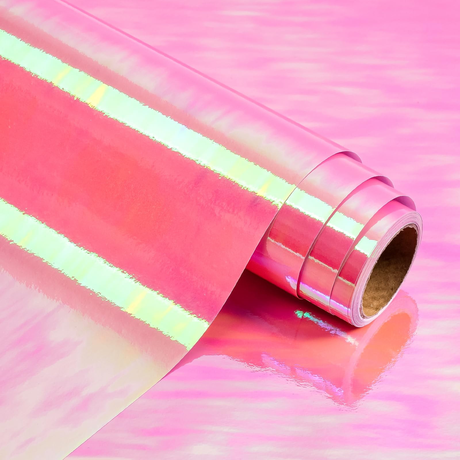 WRAPAHOLIC Pink Wrapping AJH3 Paper - Mini Roll - 17 inch x 16.5 feet ...