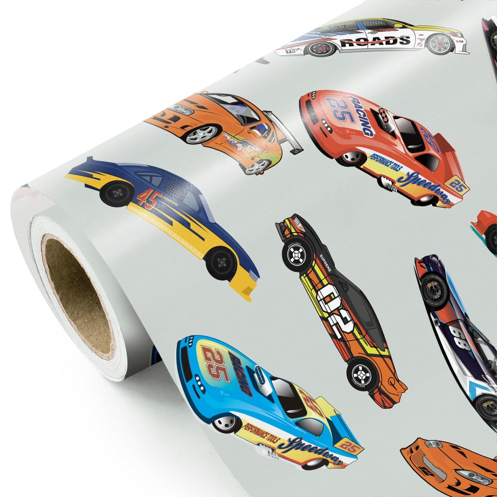 WRAPAHOLIC Racing Car PresNok Wrapping Paper Roll - Mini Roll - 17 Inch ...