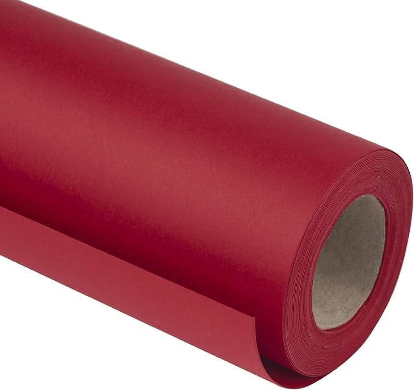 WRAPAHOLIC Recyclable Matte Kraft MSF2 Wrapping Paper - Red - 17.5in x ...