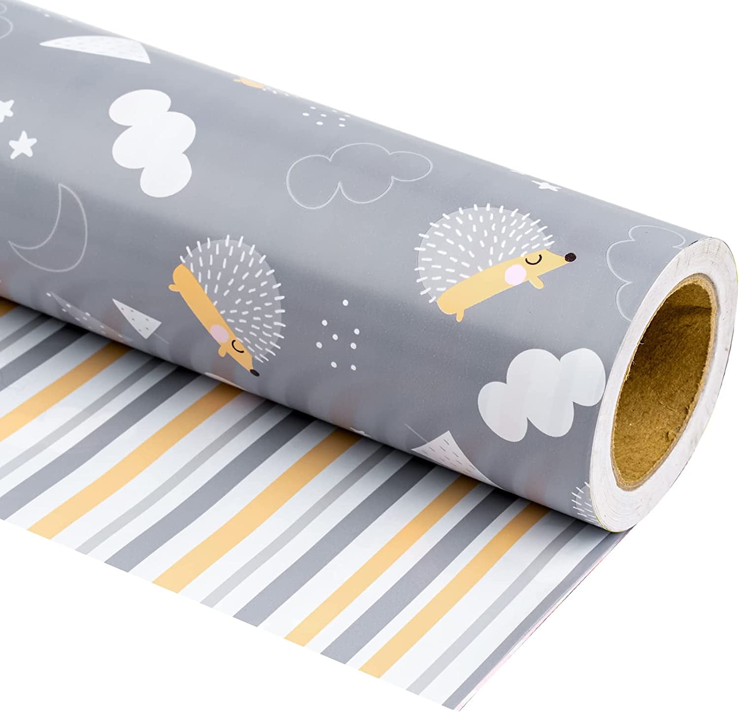 WRAPAHOLIC Reversible Baby Shower Gift Wrap - 17 Inch X 33 Feet ...