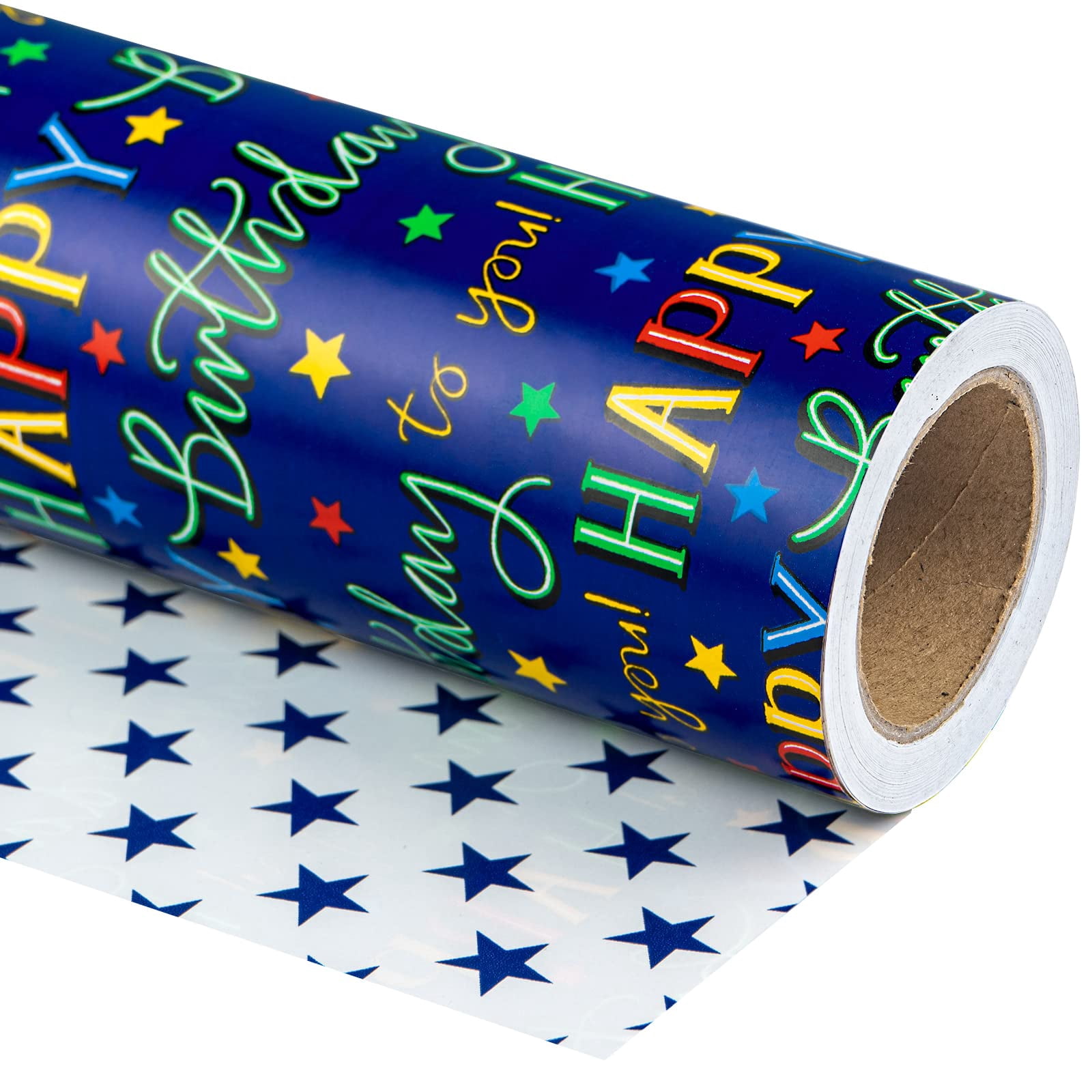 WRAPAHOLIC Reversible Birthday Wrapping HMF23 Paper - Mini Roll - 17 ...