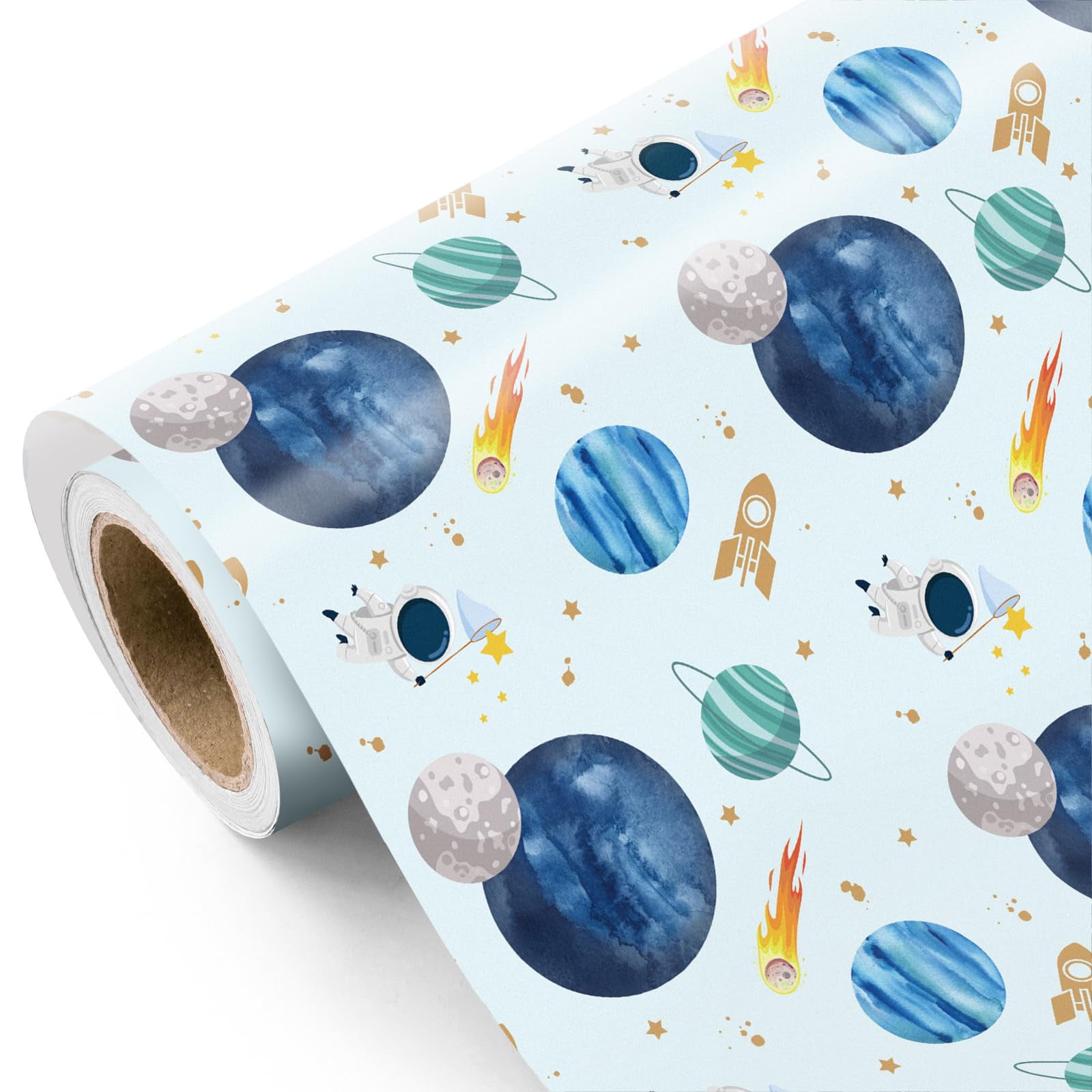 WRAPAHOLIC Out Space Wrapping Paper Roll AIS1 - Mini Roll - 17 Inch x ...