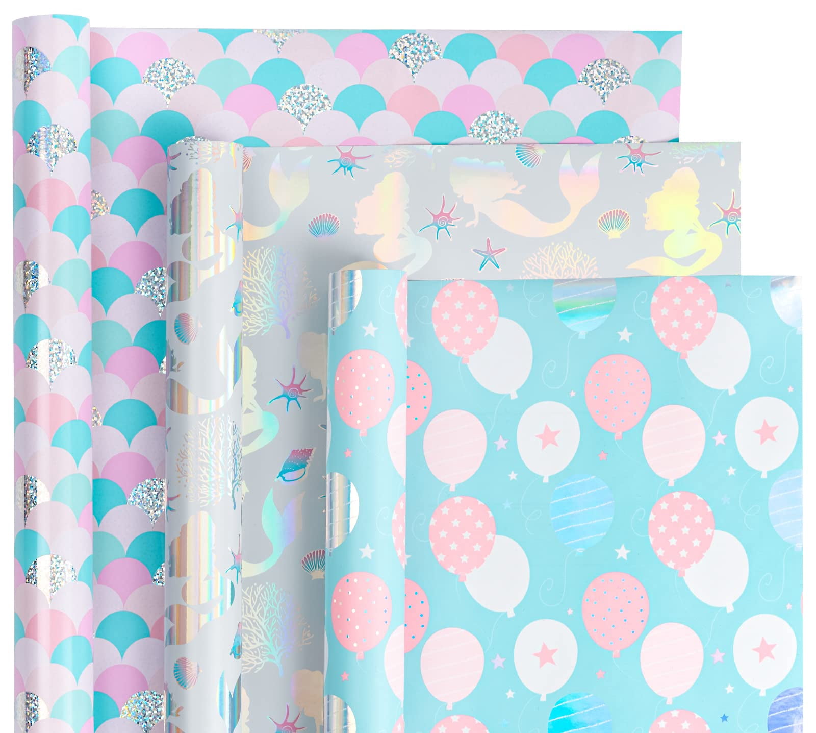 WRAPAHOLIC Wrapping Paper Roll EC36 - Mini Roll - 3 Rolls - 17 Inch X ...