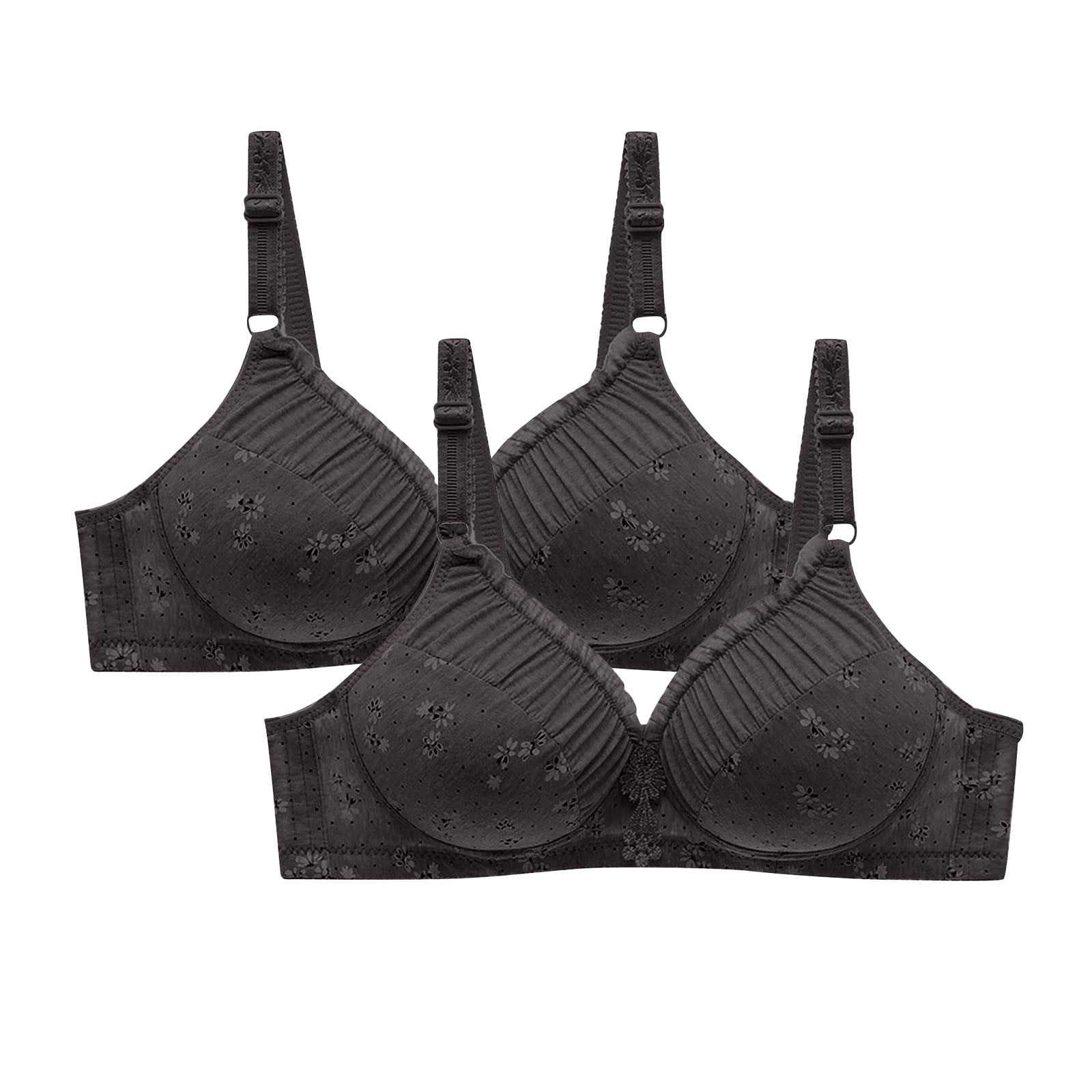 WREESH 2 Pack Push-Up Bra Women Printing Large Size Comfort Ventilate ...