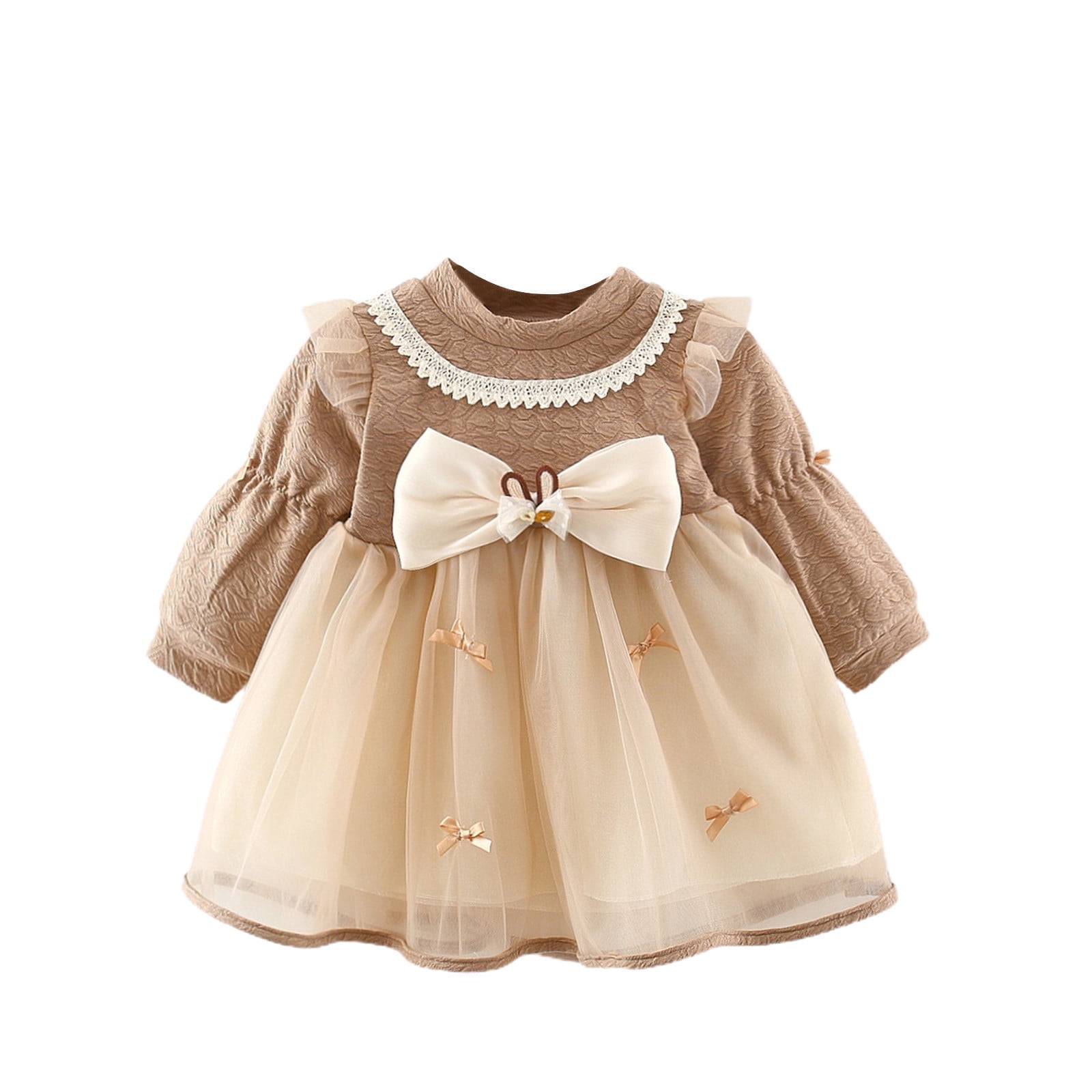 WREESH Baby Clothes Version Of Childrens Dress for Girls Loli-Ta Bow ...