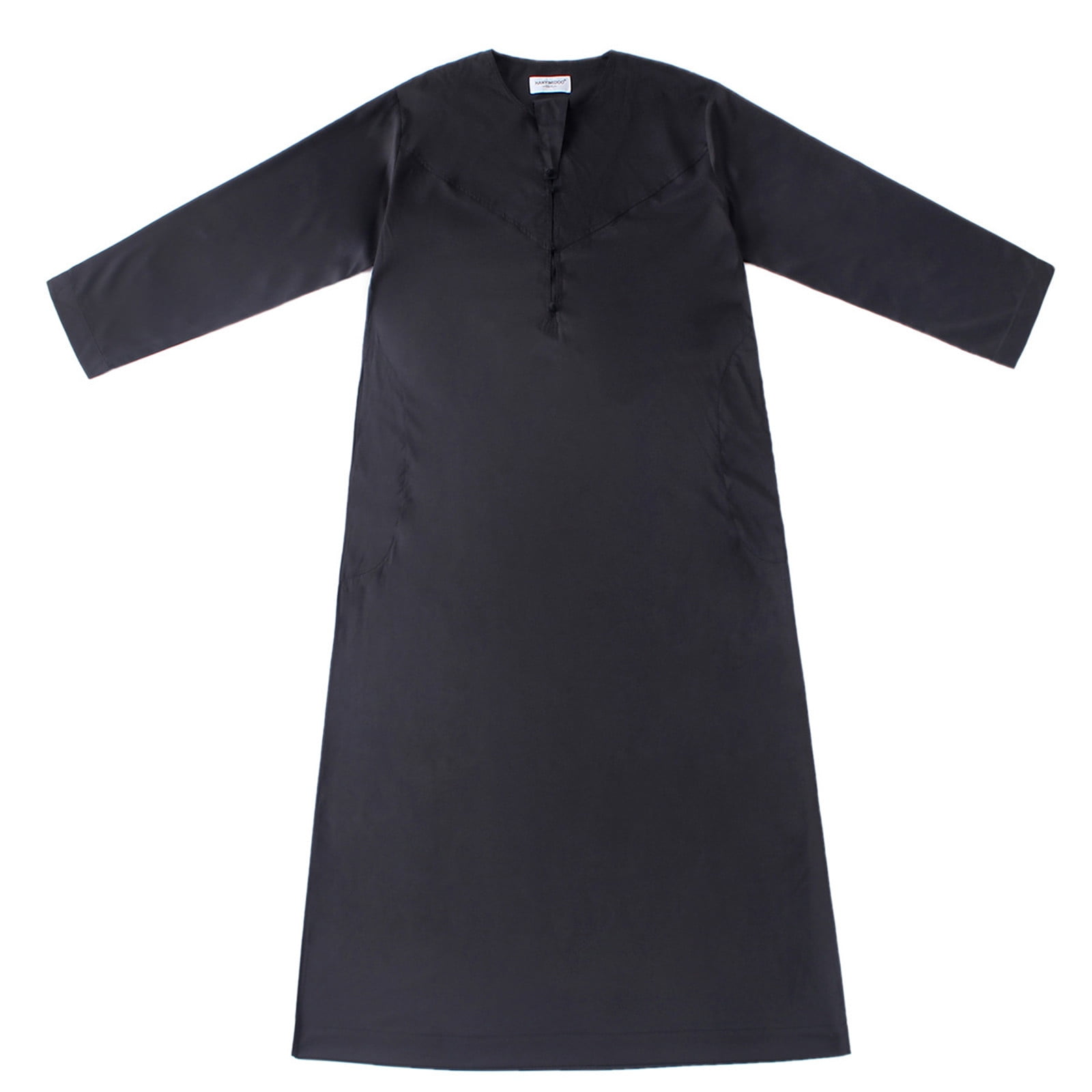 WREESH Fashion Jacket Men'S Muslim Robe Arab Middle Robe Long Style ...