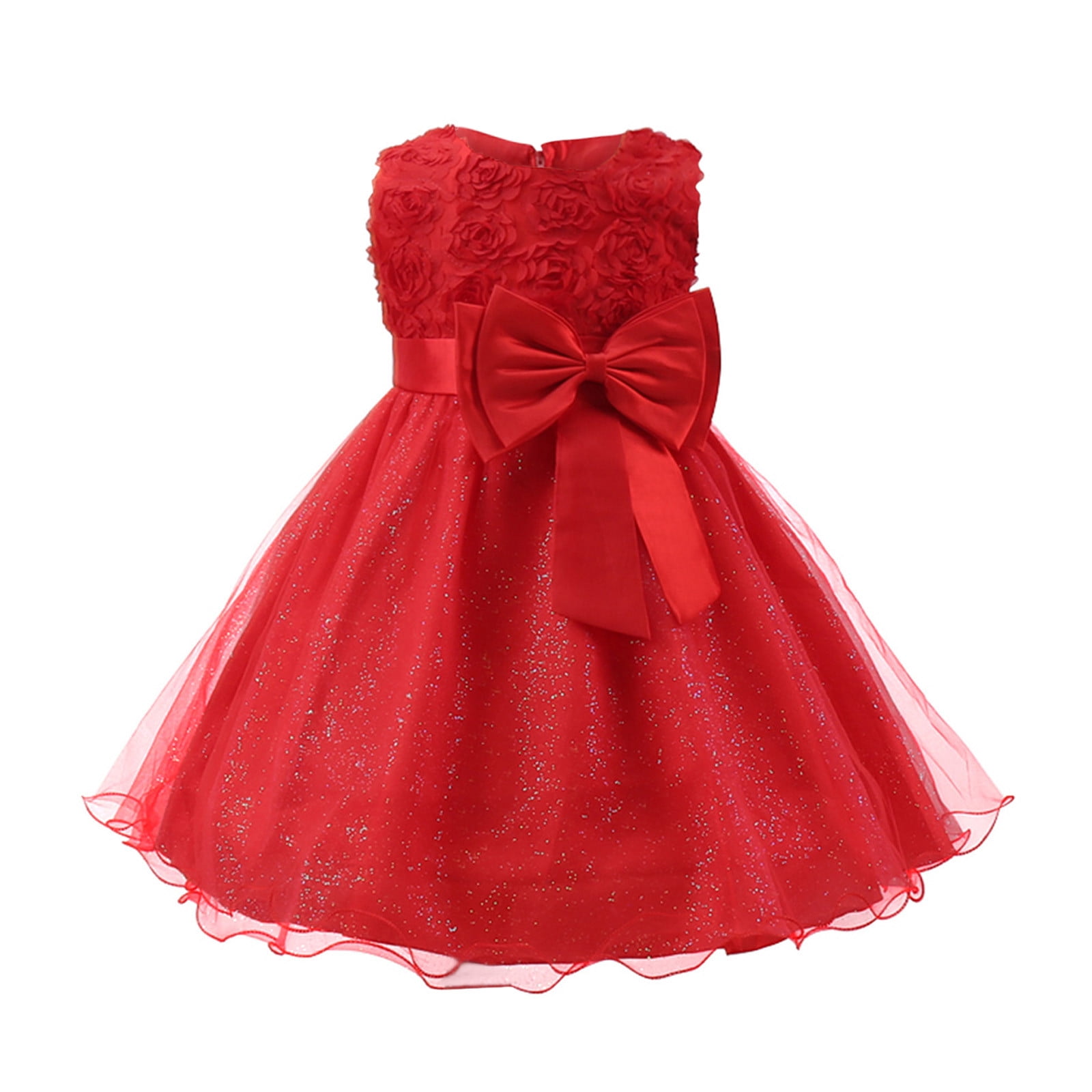WREESH Girls Formal Dress Children Prom Dress Sleeveless Princess Dress ...
