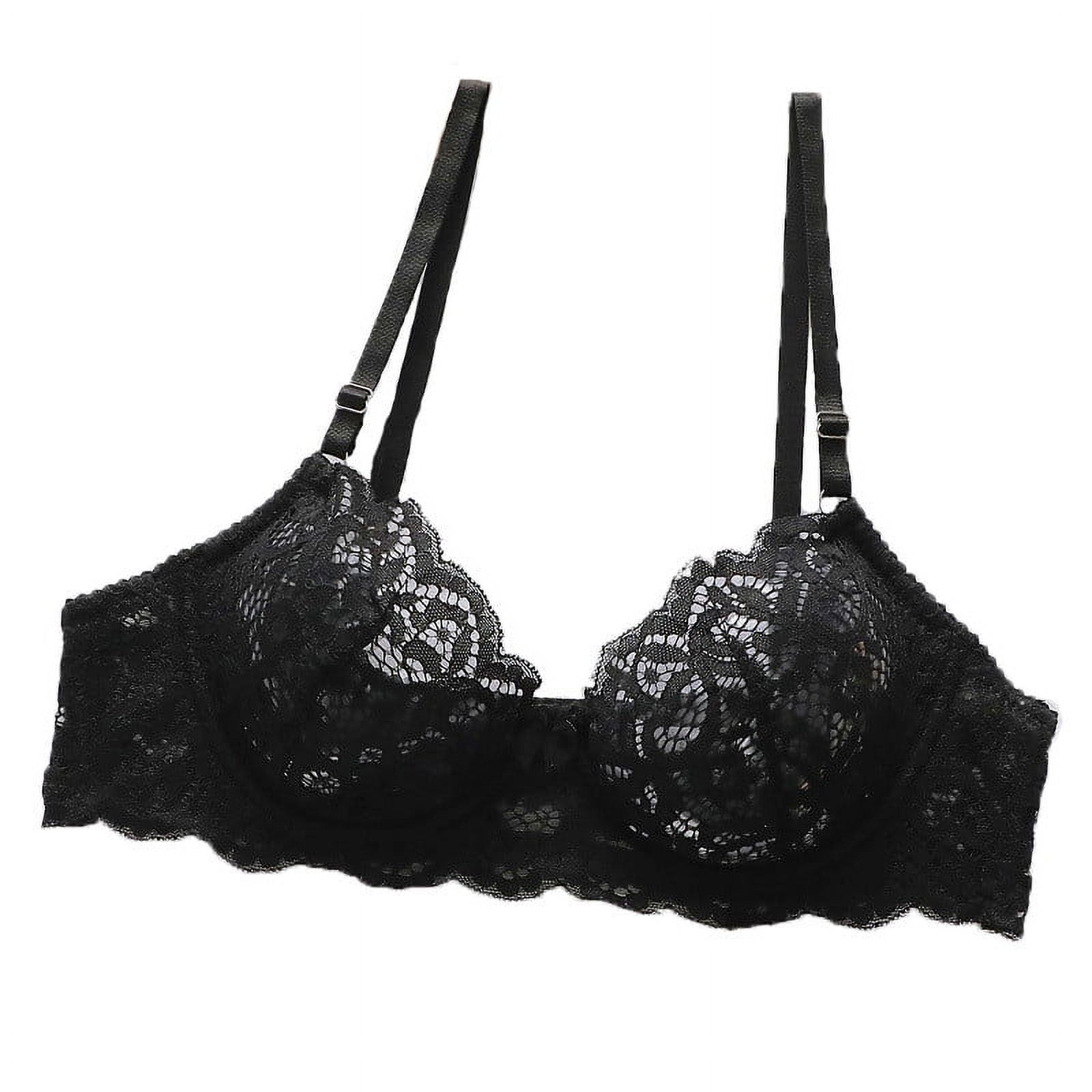 WREESH Lingerie For Women Black Lace Every Bra French Comfort Ventilate ...