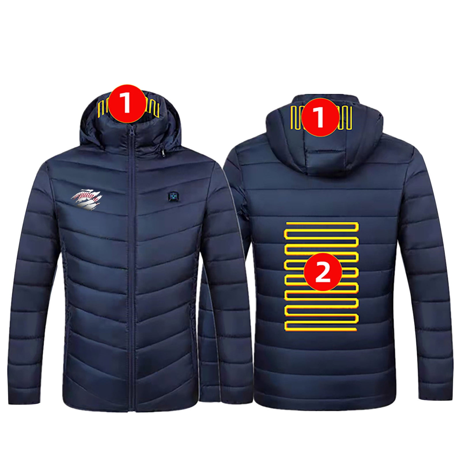 WREESH Men's 2-Zone Heated Jacket with Usb Charging & Long Sleeve ...