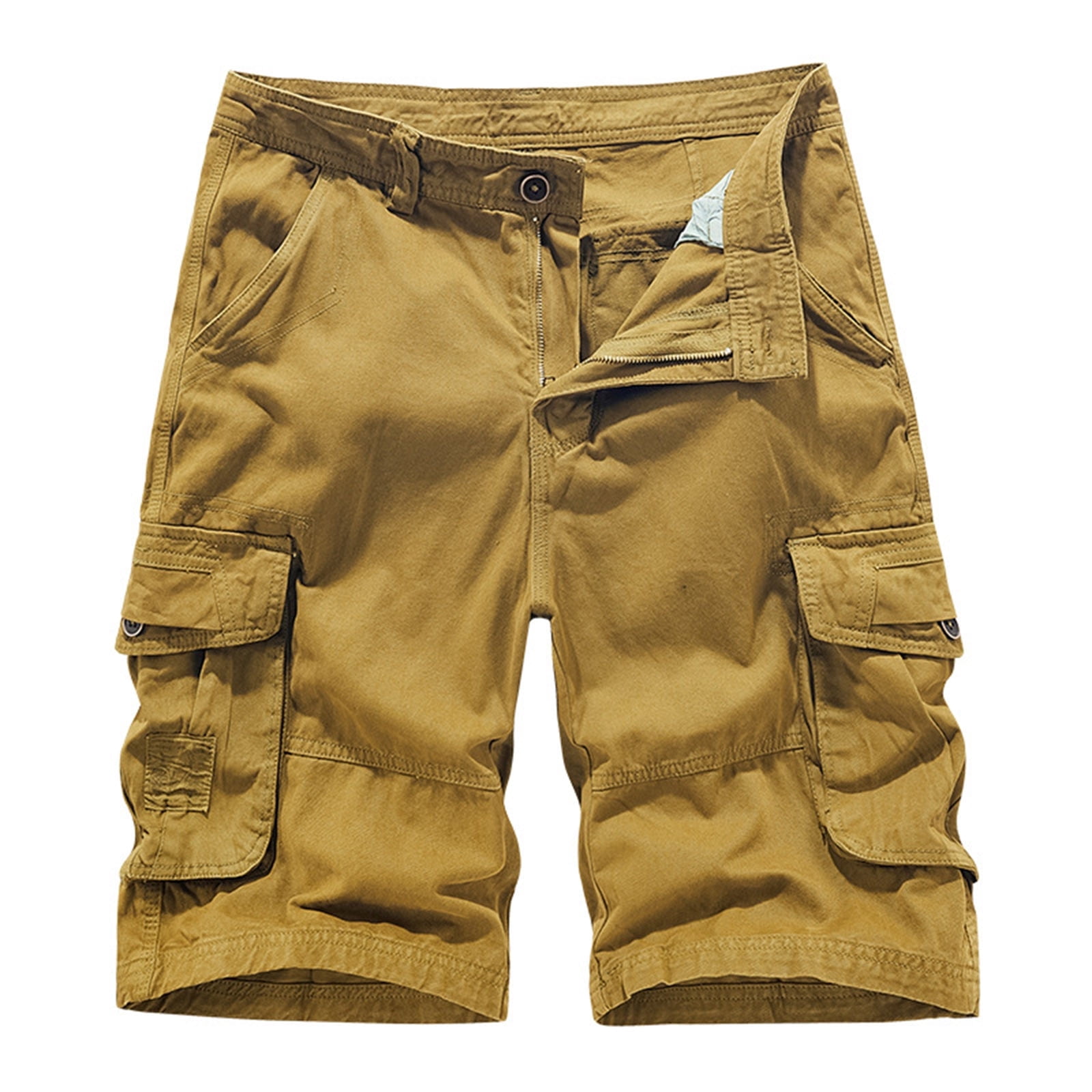 WREESH Men's Cargo Shorts Summer Fashion Solid Color Casual Shorts ...