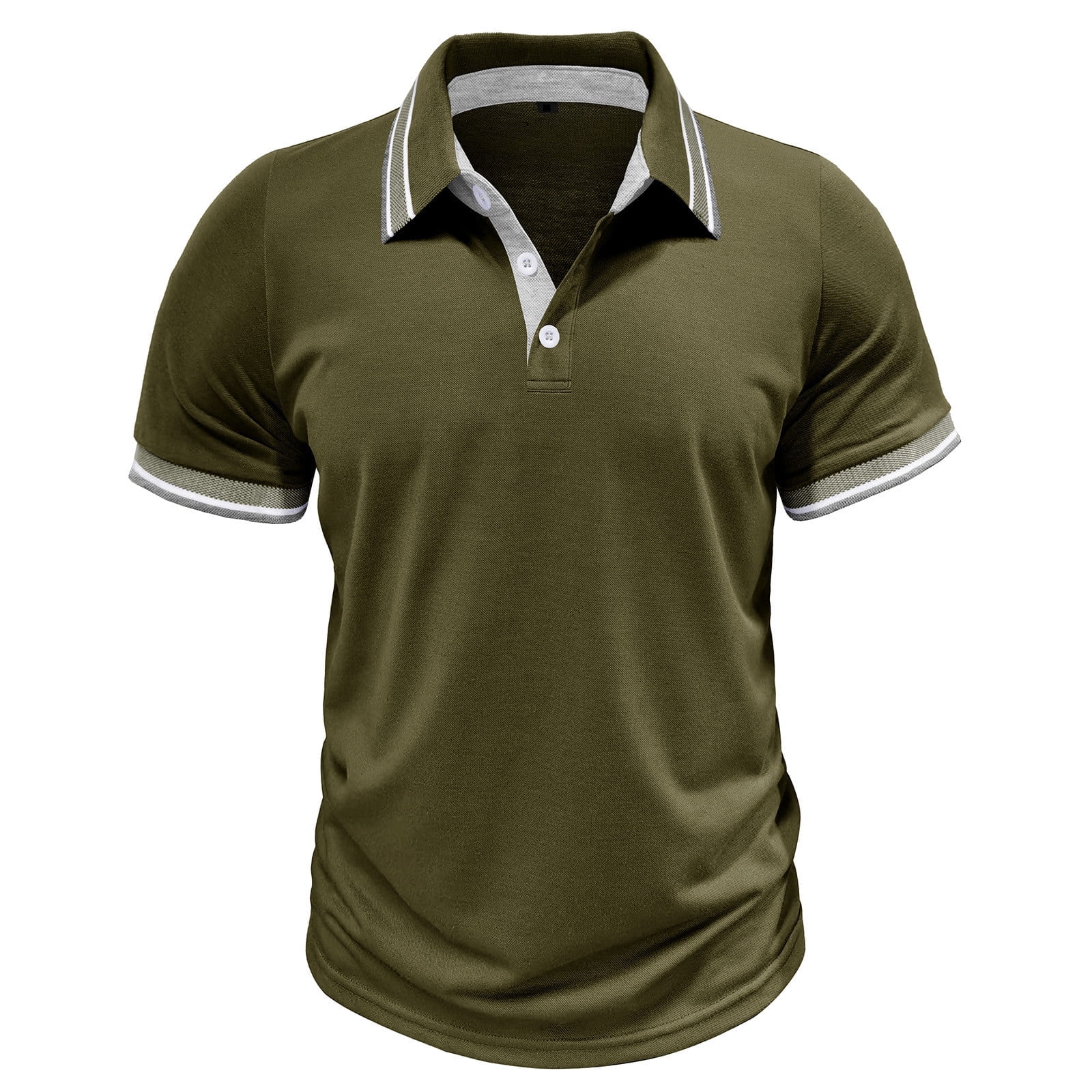WREESH Men's Dress Henley - Button Shirt with Solid Print, Office Wear ...