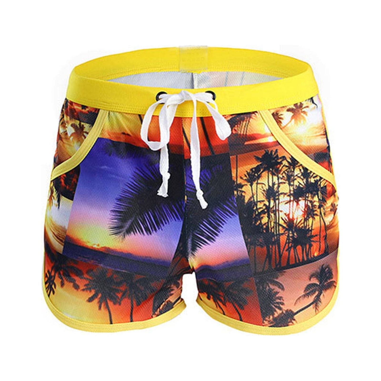 WREESH Men's Swim Trunks Square Cut Shorts Print Swim Suits Fashion ...