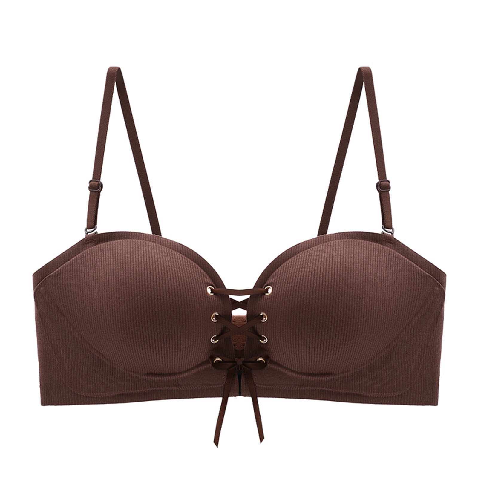 WREESH Push Up Bras Front Strap Anti-Slip Strip Strapless Underwear ...