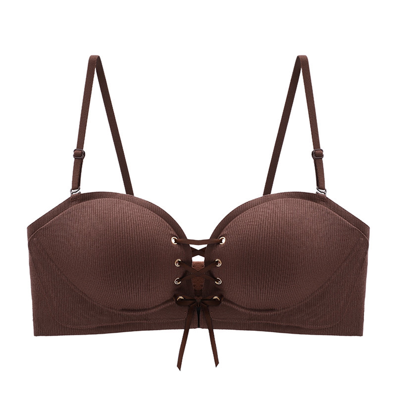 WREESH Push Up Bras Front Strap Anti-Slip Strip Strapless Underwear ...