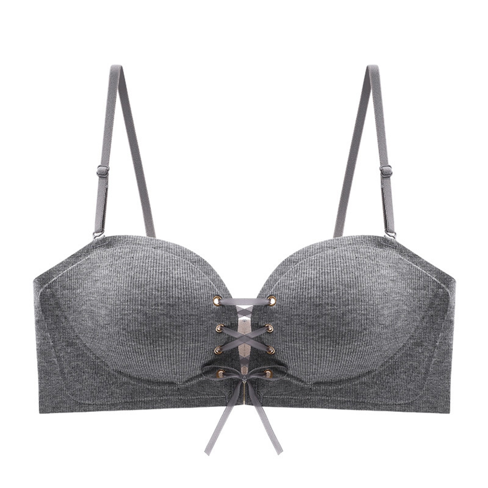 WREESH Push Up Bras Front Strap Anti-Slip Strip Strapless Underwear ...