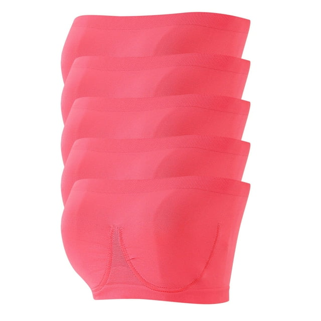 Wreesh Strapless Bra For Women Stretch Bra Summer Bandeau Bra Plus Size