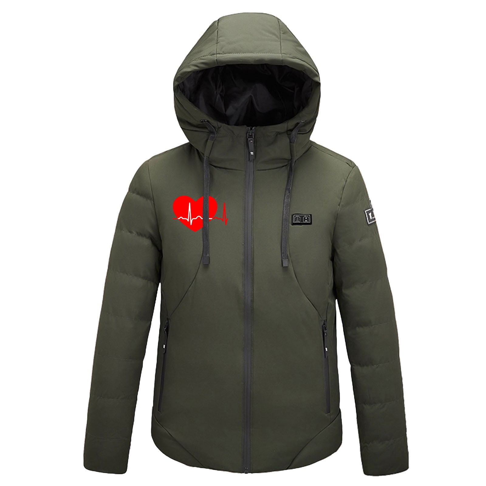 WREESH Unisex Heated Jacket Butterfly Printed Hood Jackets 9 Zone Dual ...