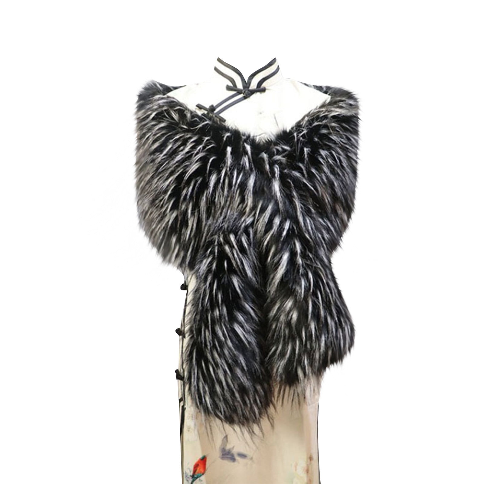 WREESH Women's Qipao Shawl Winter Accessories, Warm Faux Stage ...