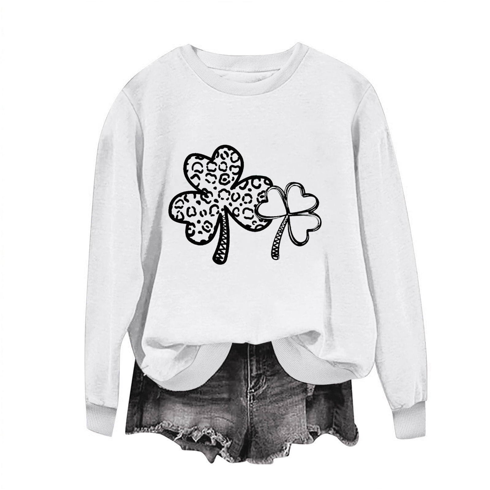 WREESH Womens Crewneck Sweatshirts St. Patrick's Day Sweatshirts ... WREESH Womens Crewneck Sweatshirts St. Patrick's Day Sweatshirts ...