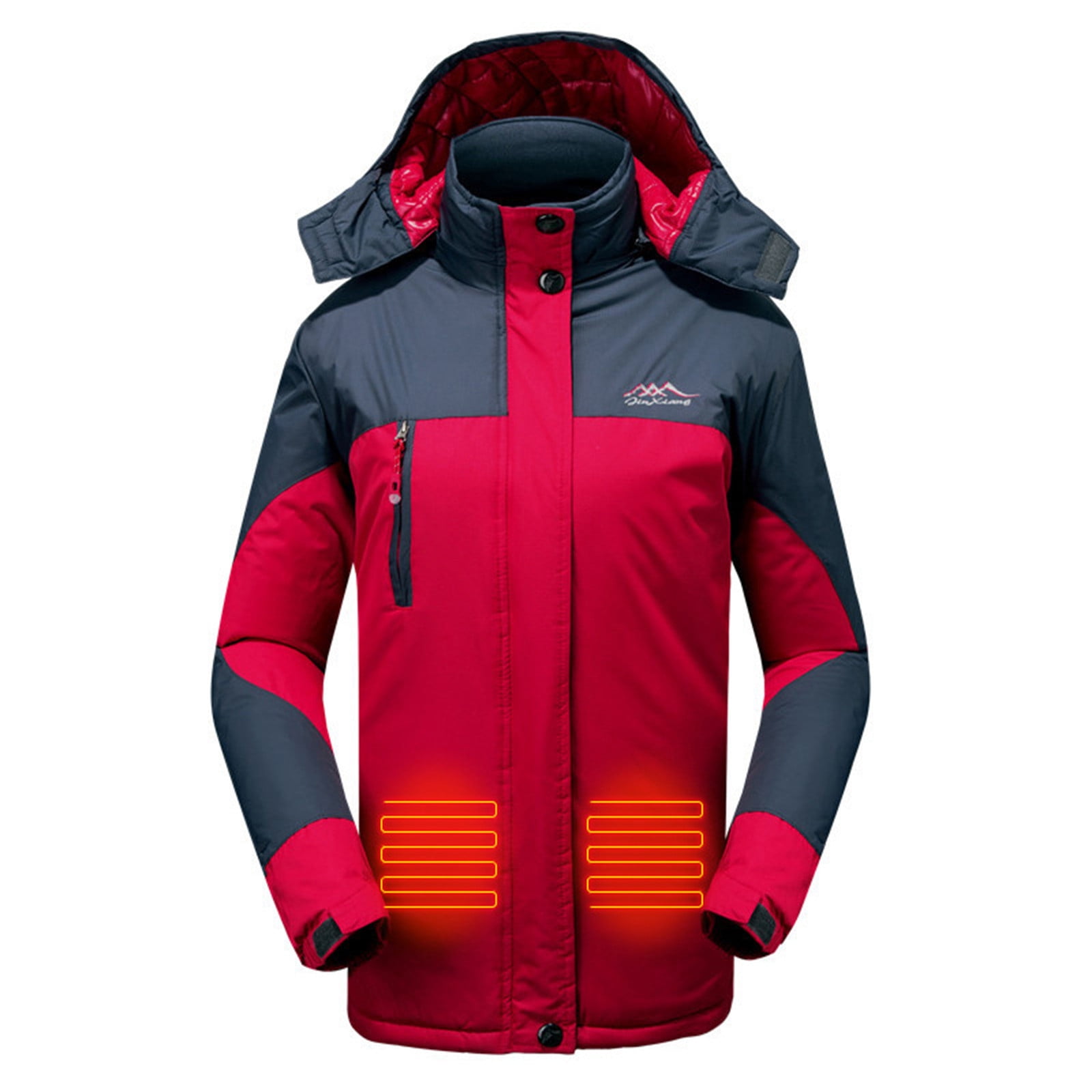 WREESH Womens Heated Jacket Color Block Hooded Technical Jacket ...