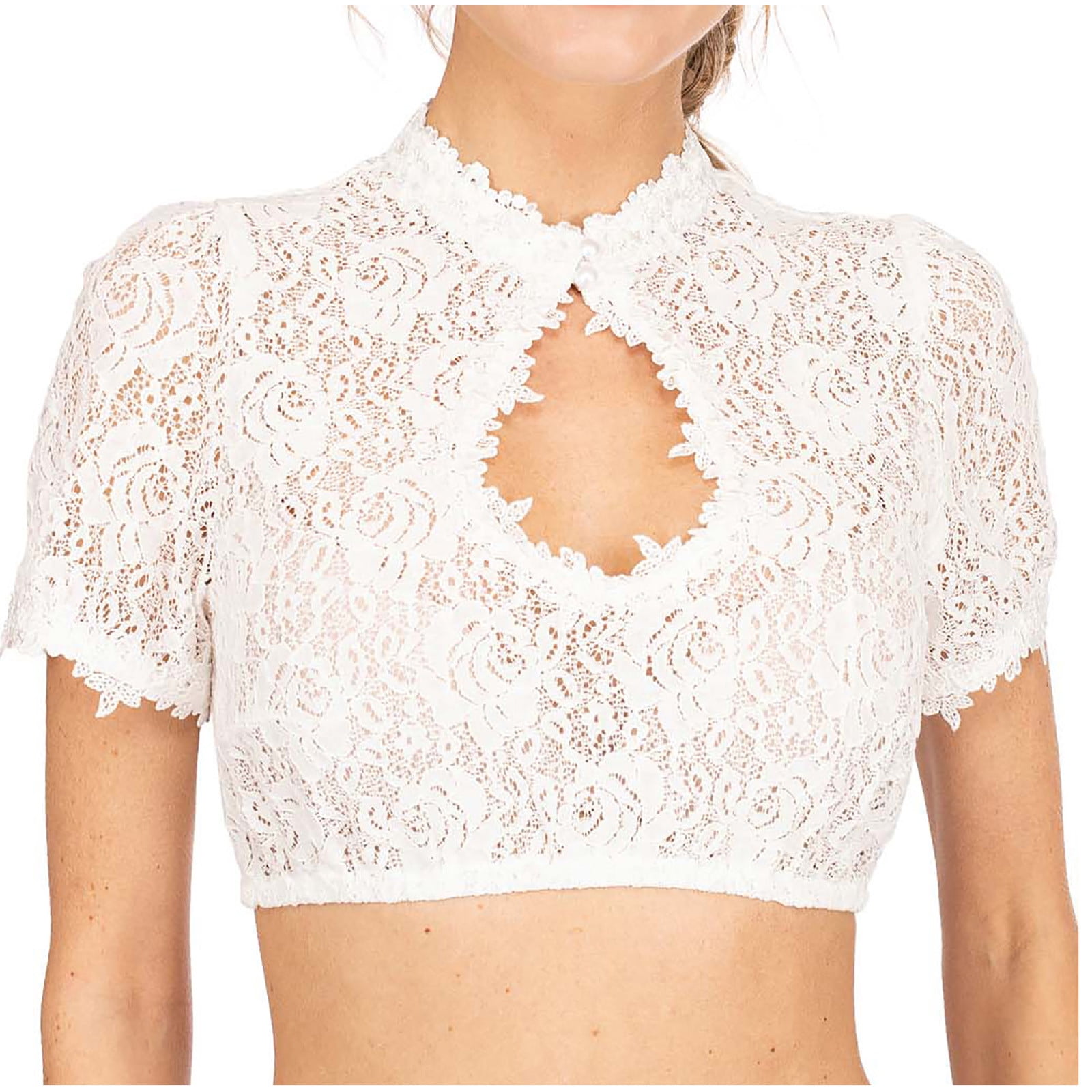 WREESH Womens Lace Blouse Bavarian Oktoberfest Costumes Traditional ...