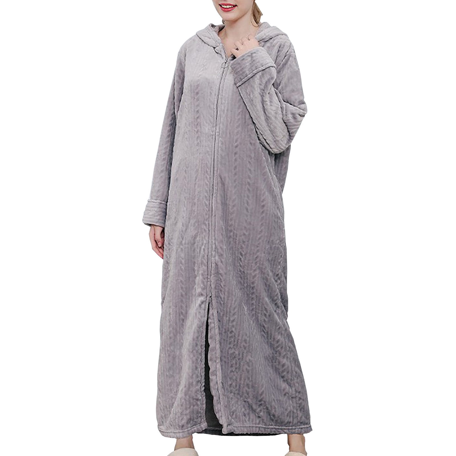 WREESH Womens Nightgowns Onesie Pajamas Plus Size Nightgowns Flannel ...