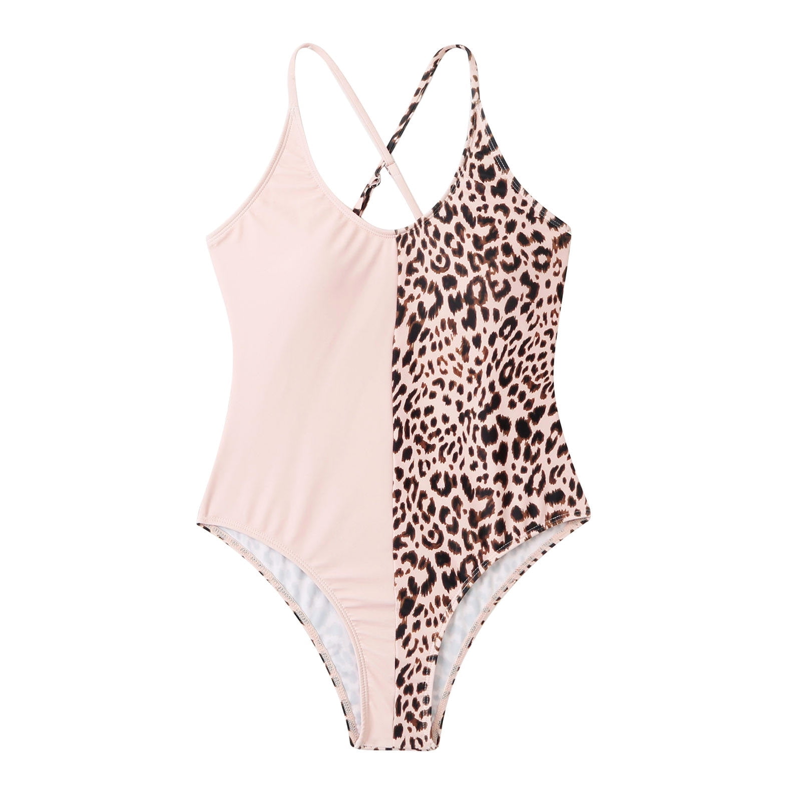 WREESH Womens One Piece Swimsuits Fashion Leopard Print Minimalistic ...