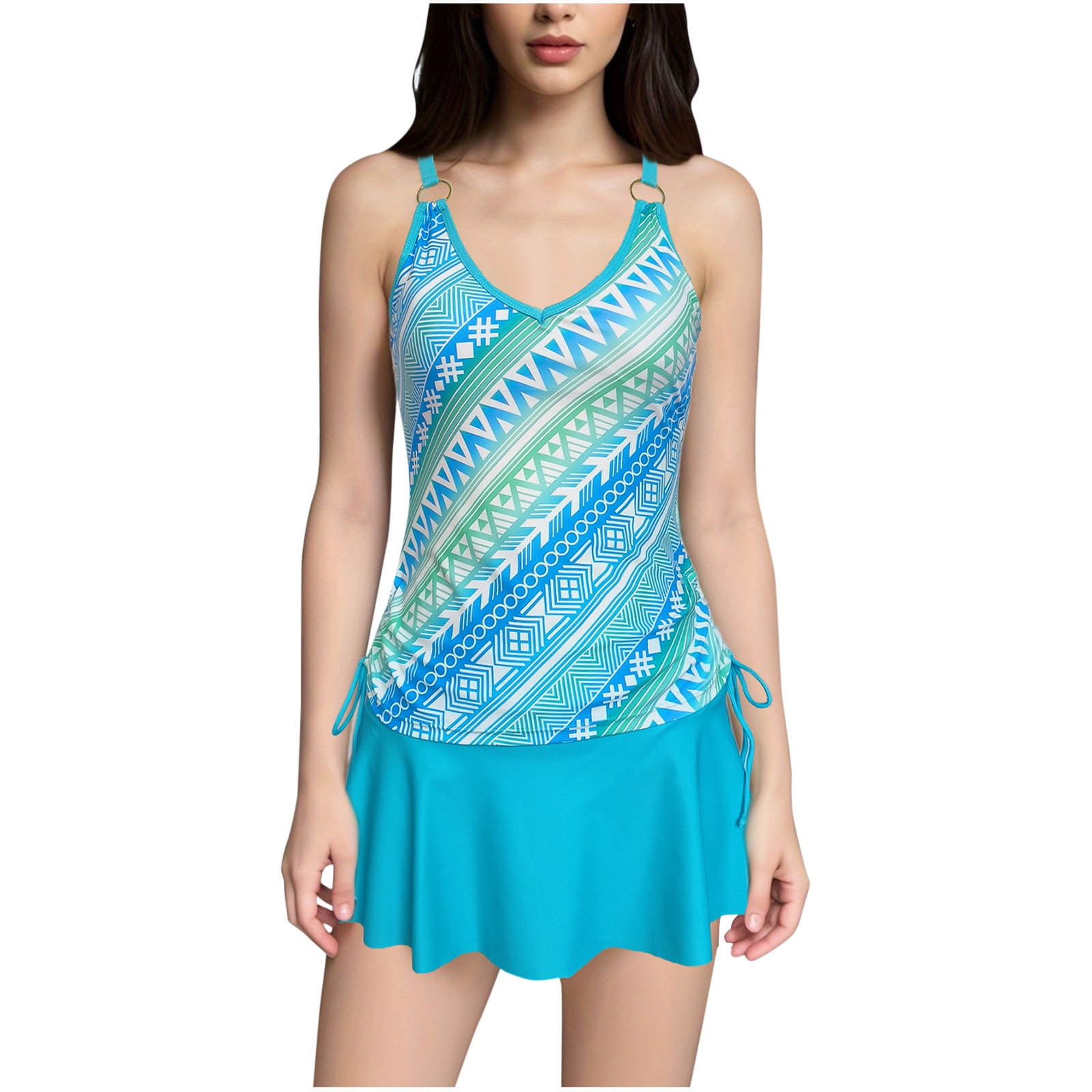 WREESH Womens Tankini Swimsuits Tummy Control Bathing Suits with Swim ...