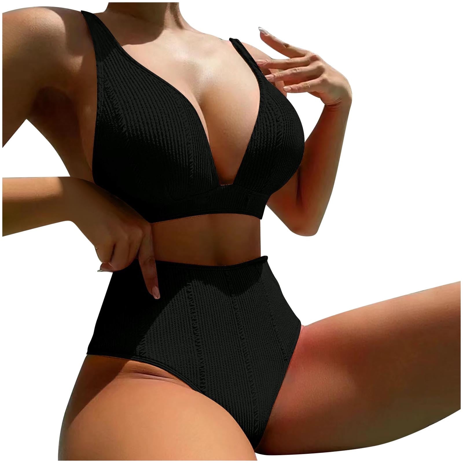 Wreesh Womens Two Piece Swimsuit High Waisted Bikini High Waisted Color