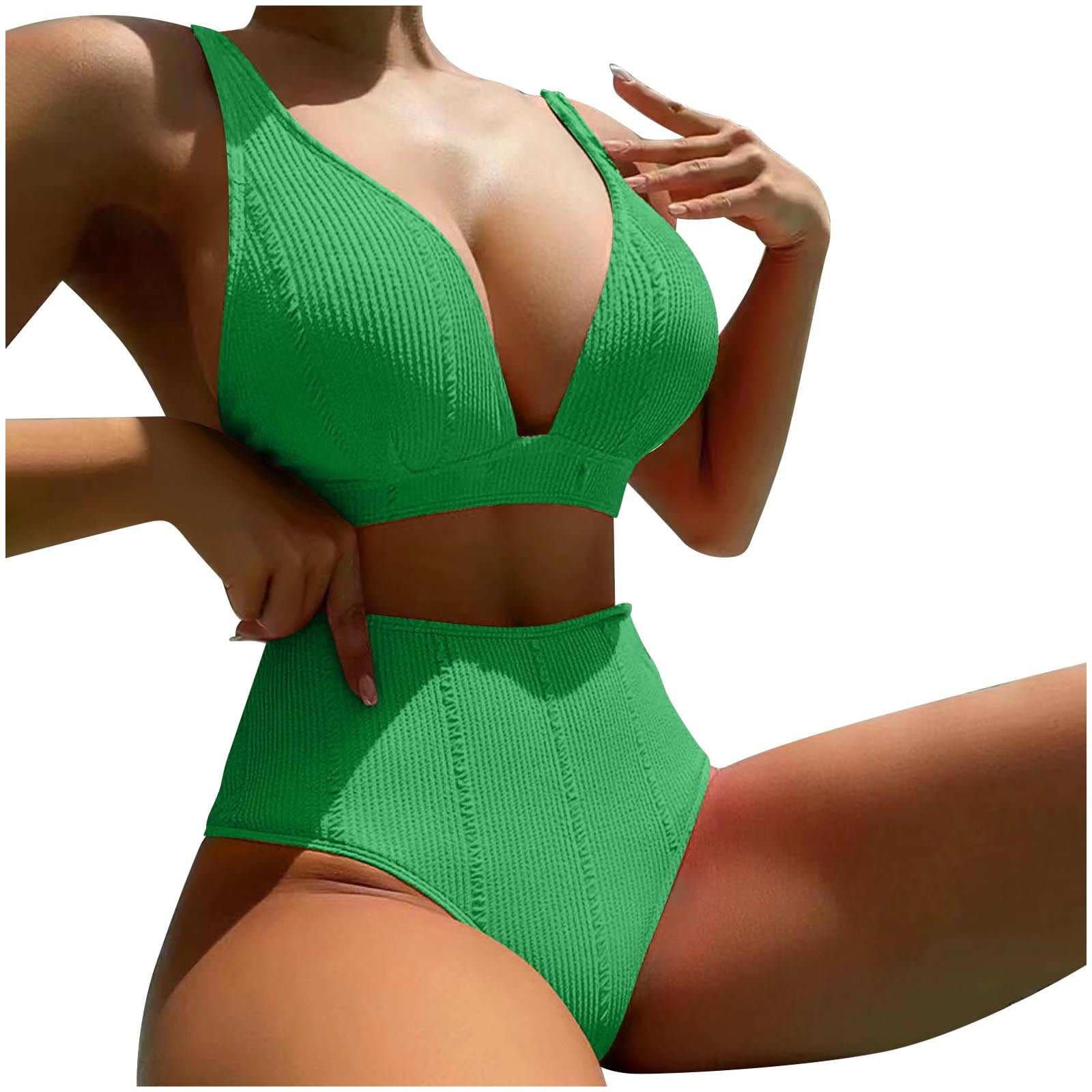 Wreesh Womens Two Piece Swimsuit High Waisted Bikini High Waisted Color