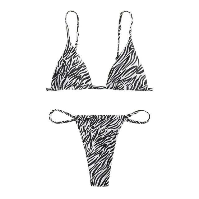 Wreesh Womens Two Piece Swimsuit String Bikini Sets Swimsuit High Waist