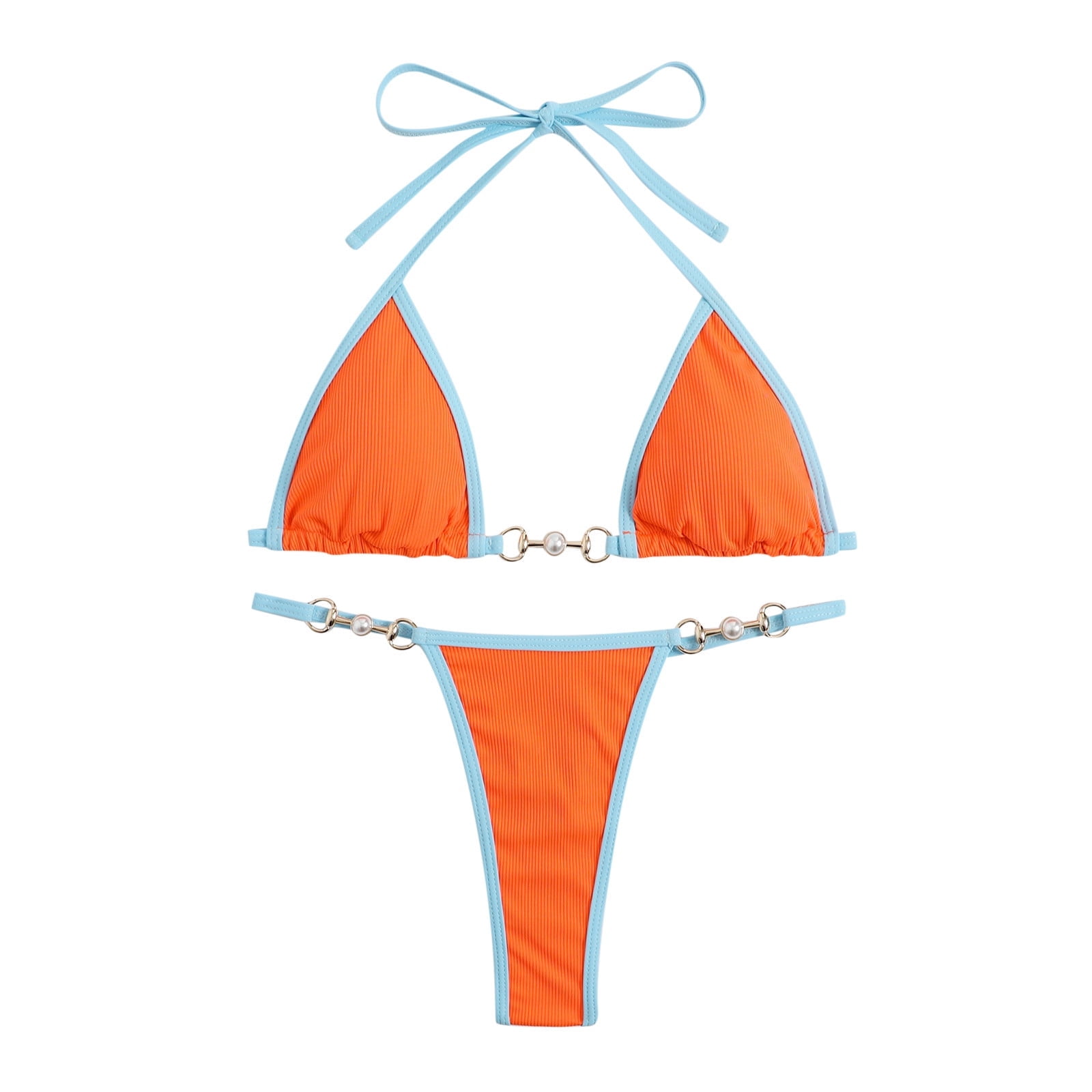 Wreesh Womens Two Piece Swimsuit String Bikini Sets New Fashion Split