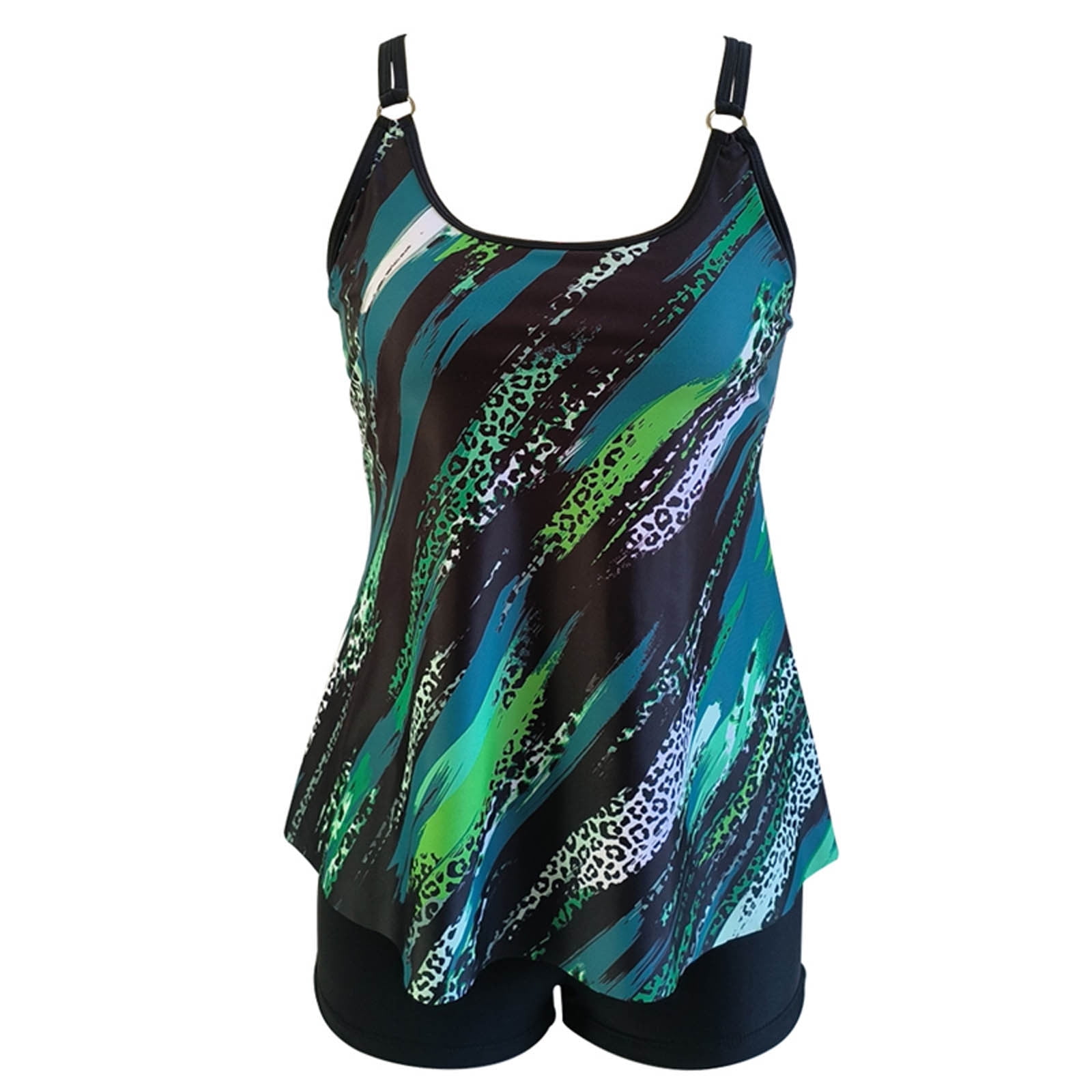 WREESH Womens Two Piece Swimsuit Tummy Control Tankini Swimsuit Fashion ...