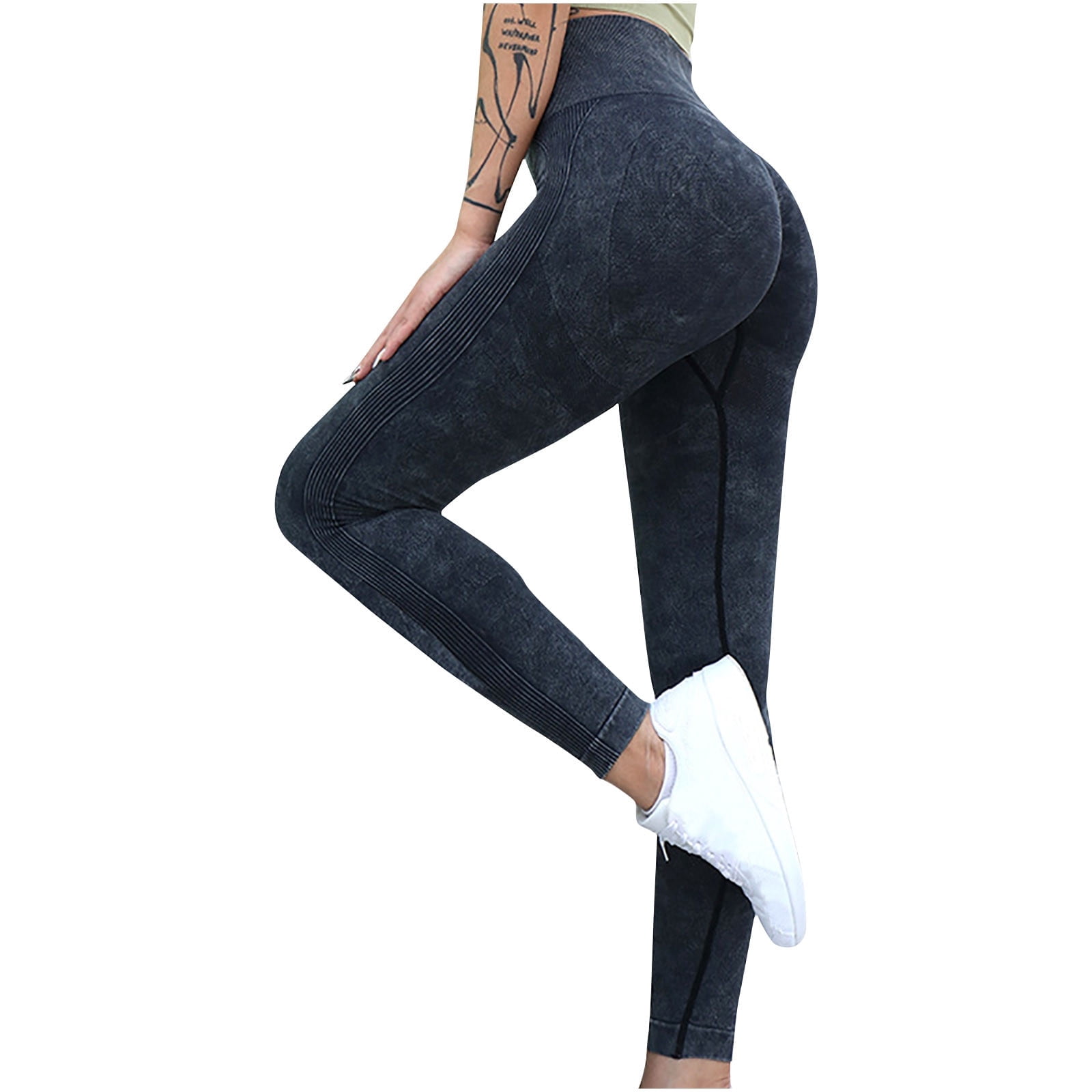 WREESH Womens Yoga Pants Seamless Washing Pants Scrub High Waist and ...