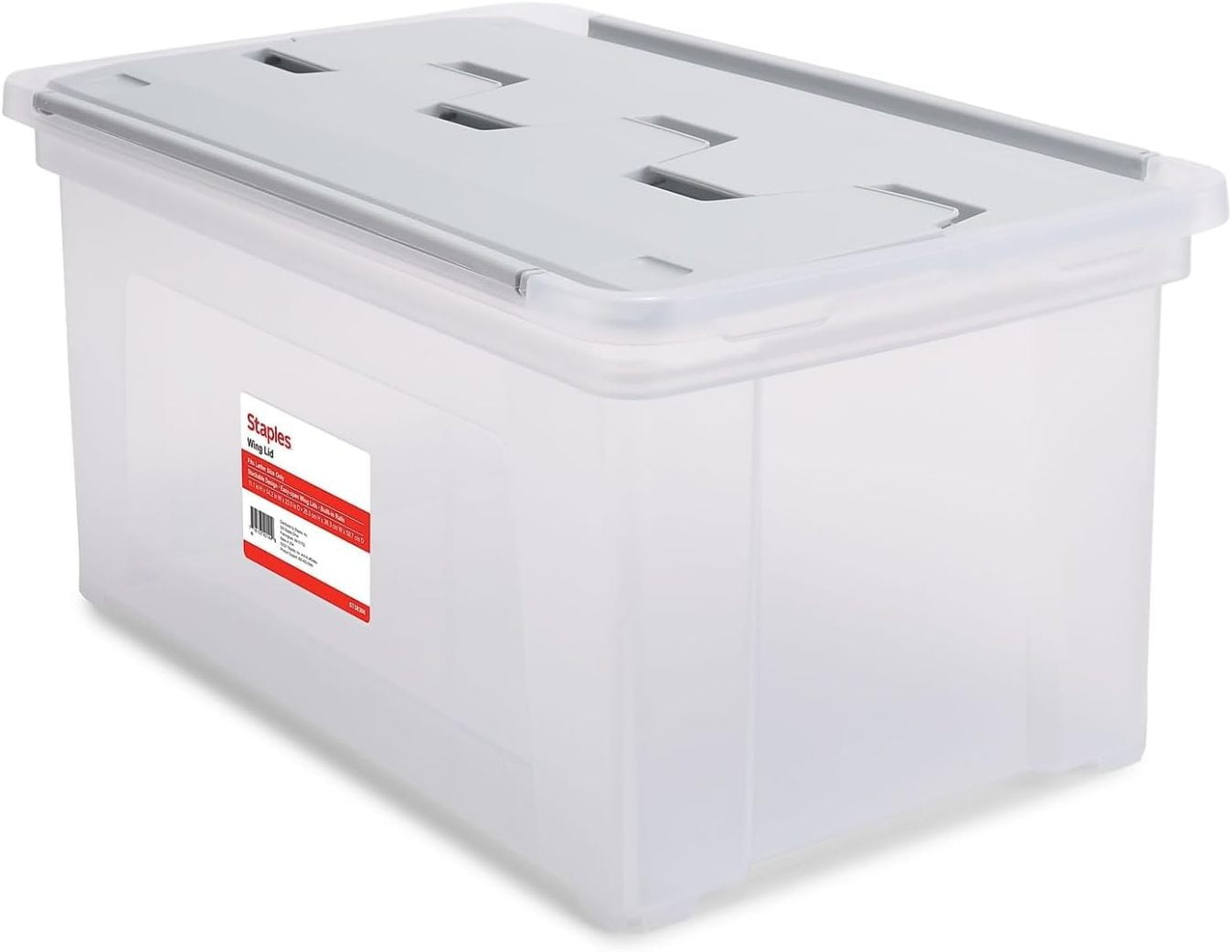 WRFP Hanging File Folder Box, Storage Bin Organizer, Wing Lid, Letter ...