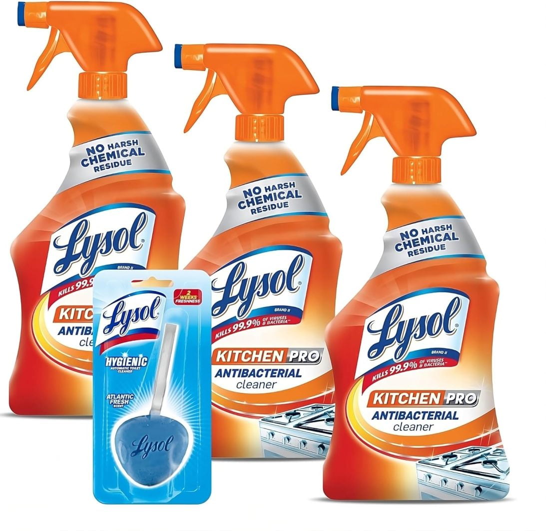 WRFP Lysol Kitchen Pro Antibacterial Cleaner Trigger 22 Fl Oz (Pack of ...