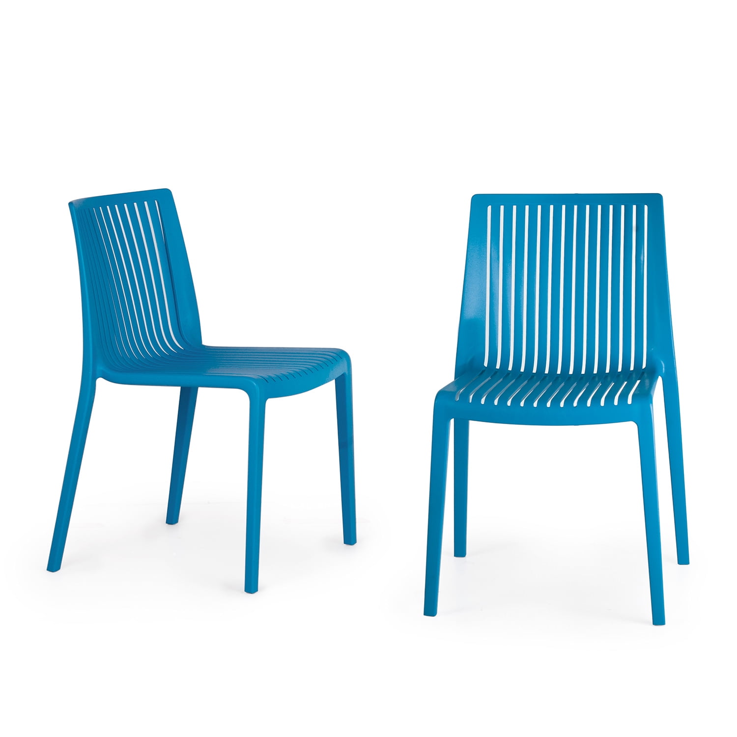 WRGHOME Ravenna Modern Outdoor/Indoor Plastic Resin Stacking Patio ...