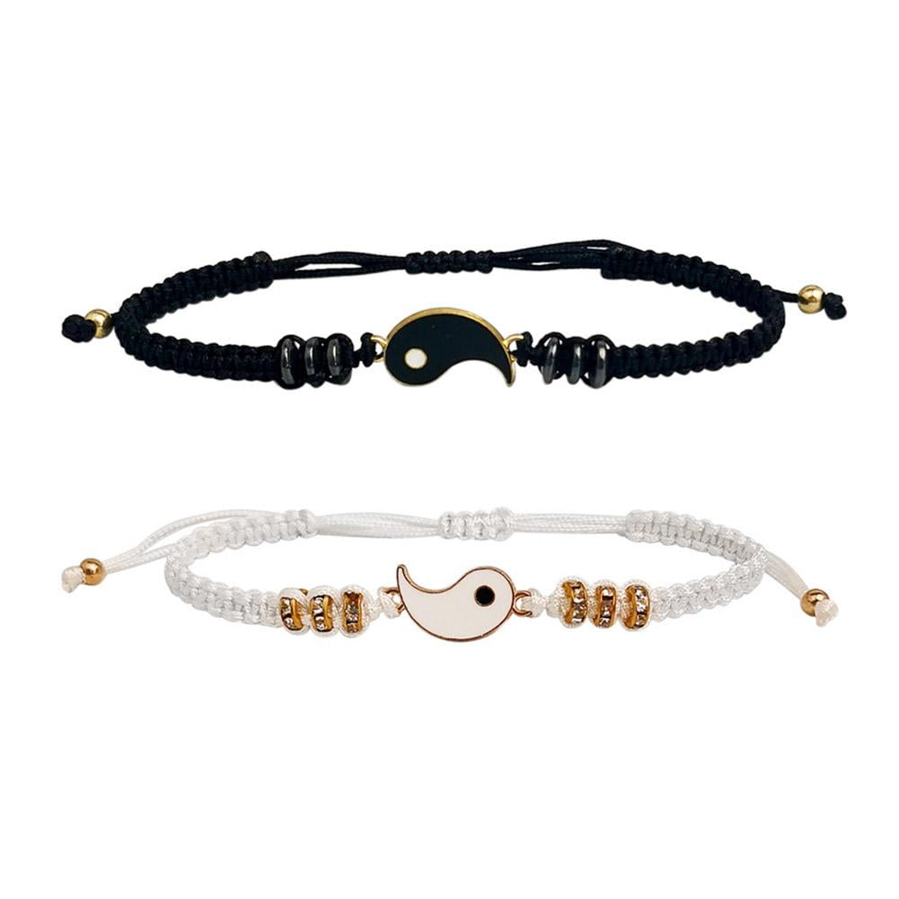 WRIBZD Yin Yang Matching Bracelets for Men and Women Friend Couple ...