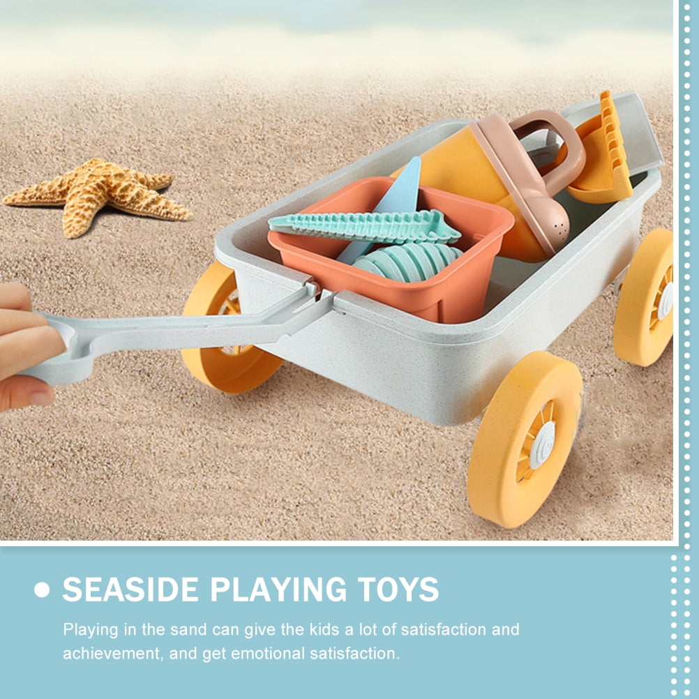 WRISTBIQUE 1 Set Beach Toy Trolley Sky-Blue and Yellow for Toddlers ...