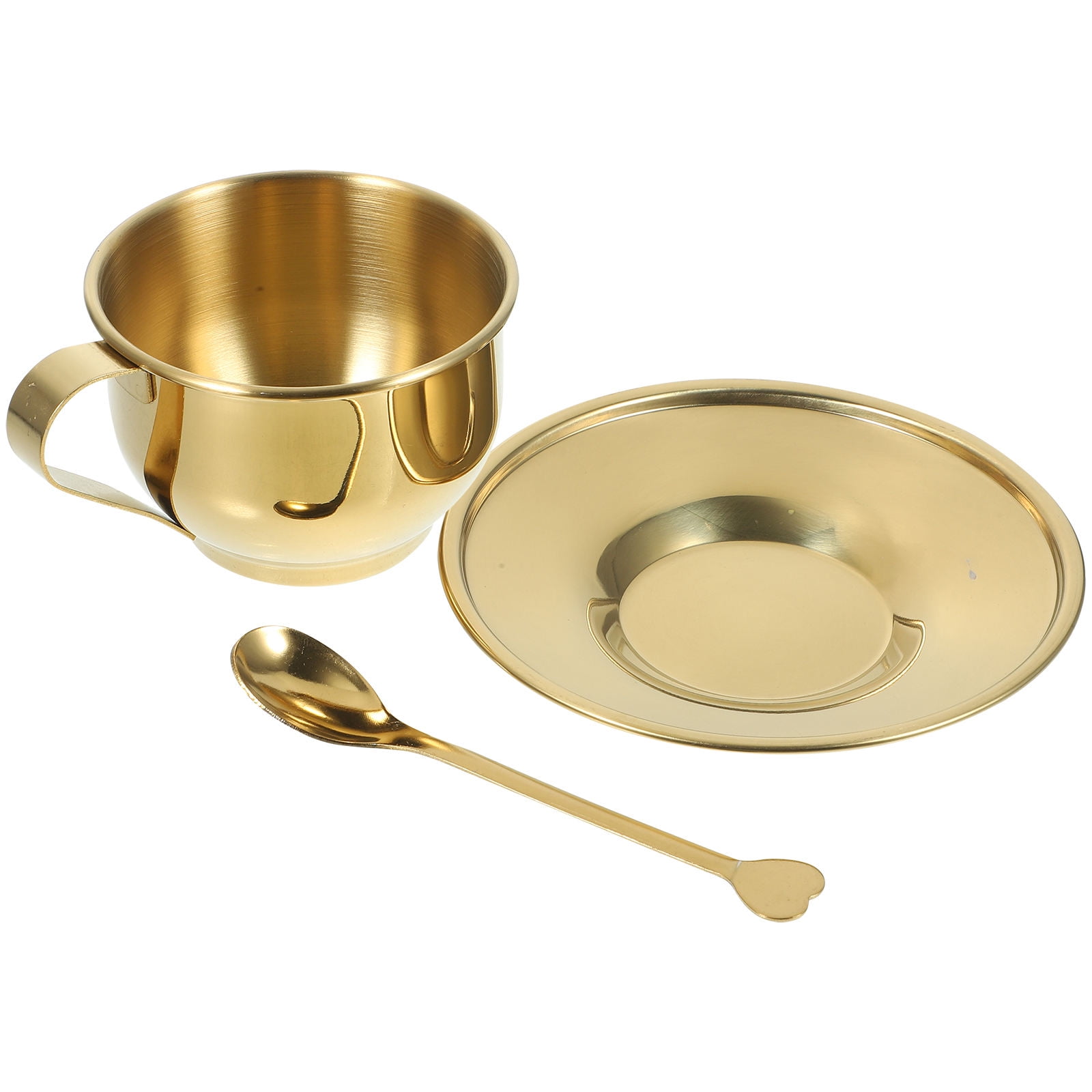 WRISTBIQUE 1 Set Elegant Golden Tea Cup with Saucer for Afternoon Tea ...