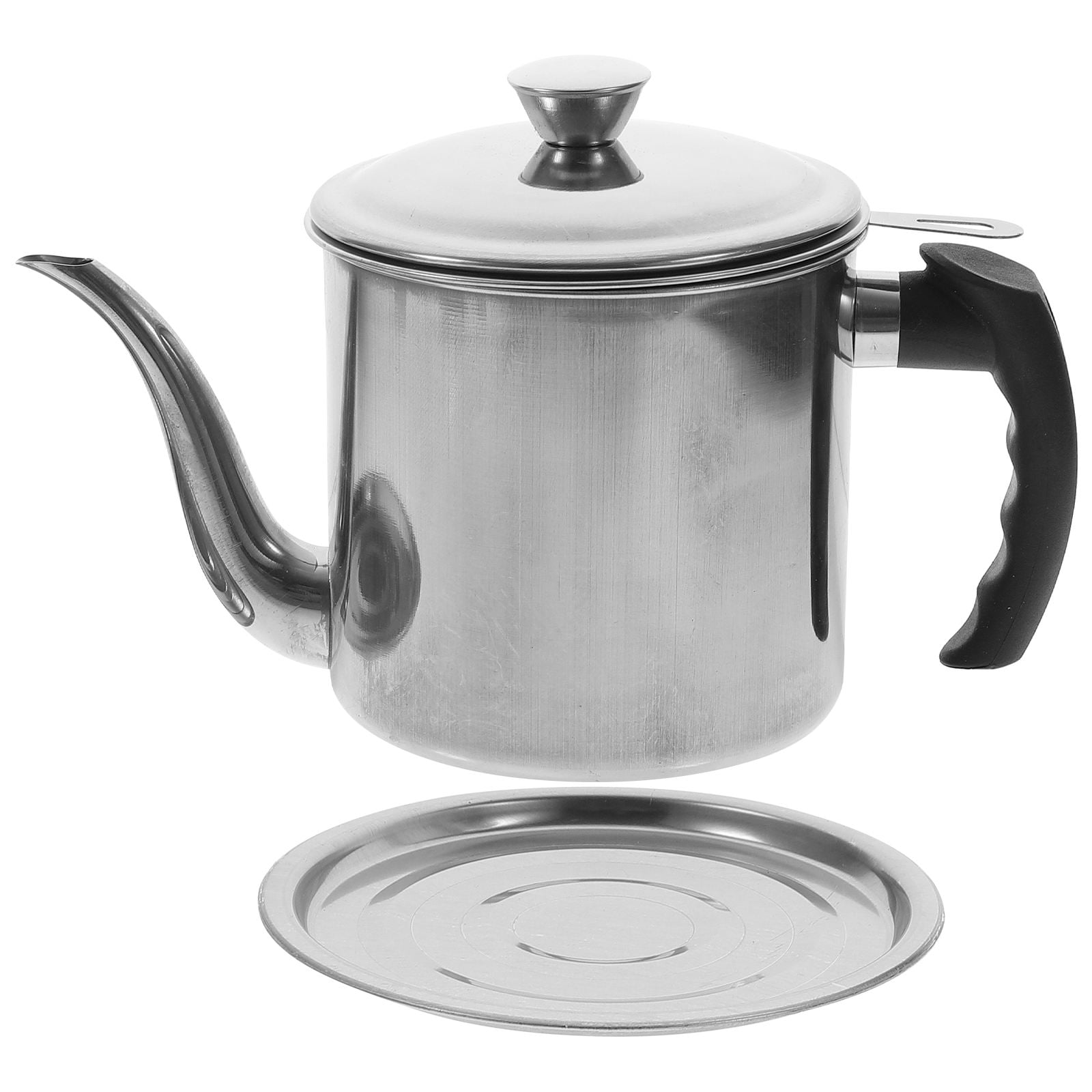 WRISTBIQUE Stainless Steel Oil Container with Strainer, Silver Grease ...