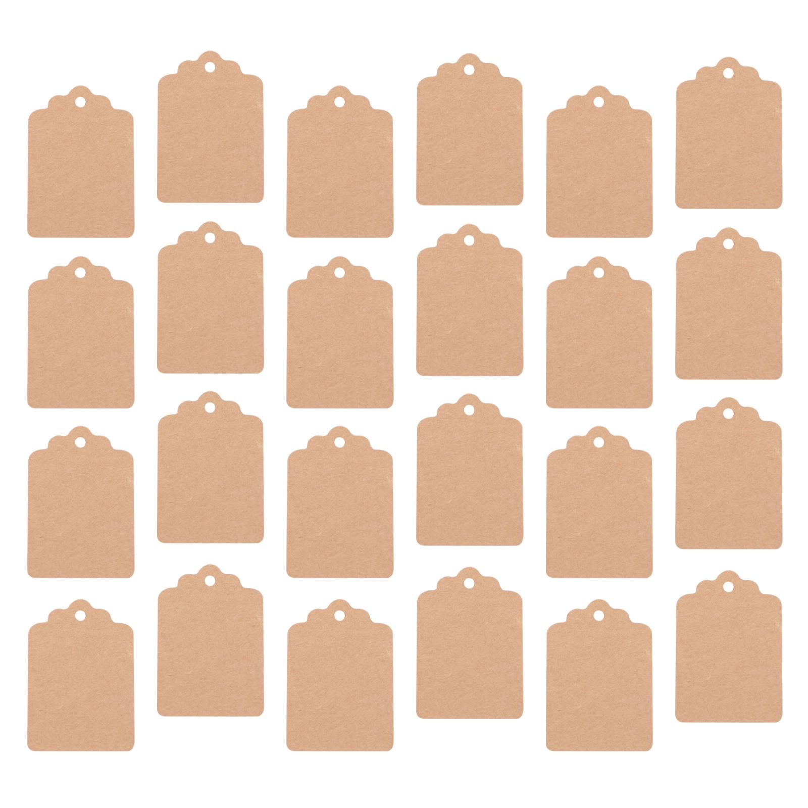 WRISTBIQUE 1000Pcs Kraft Paper Label Tags Beige Plain Name Tags with ...