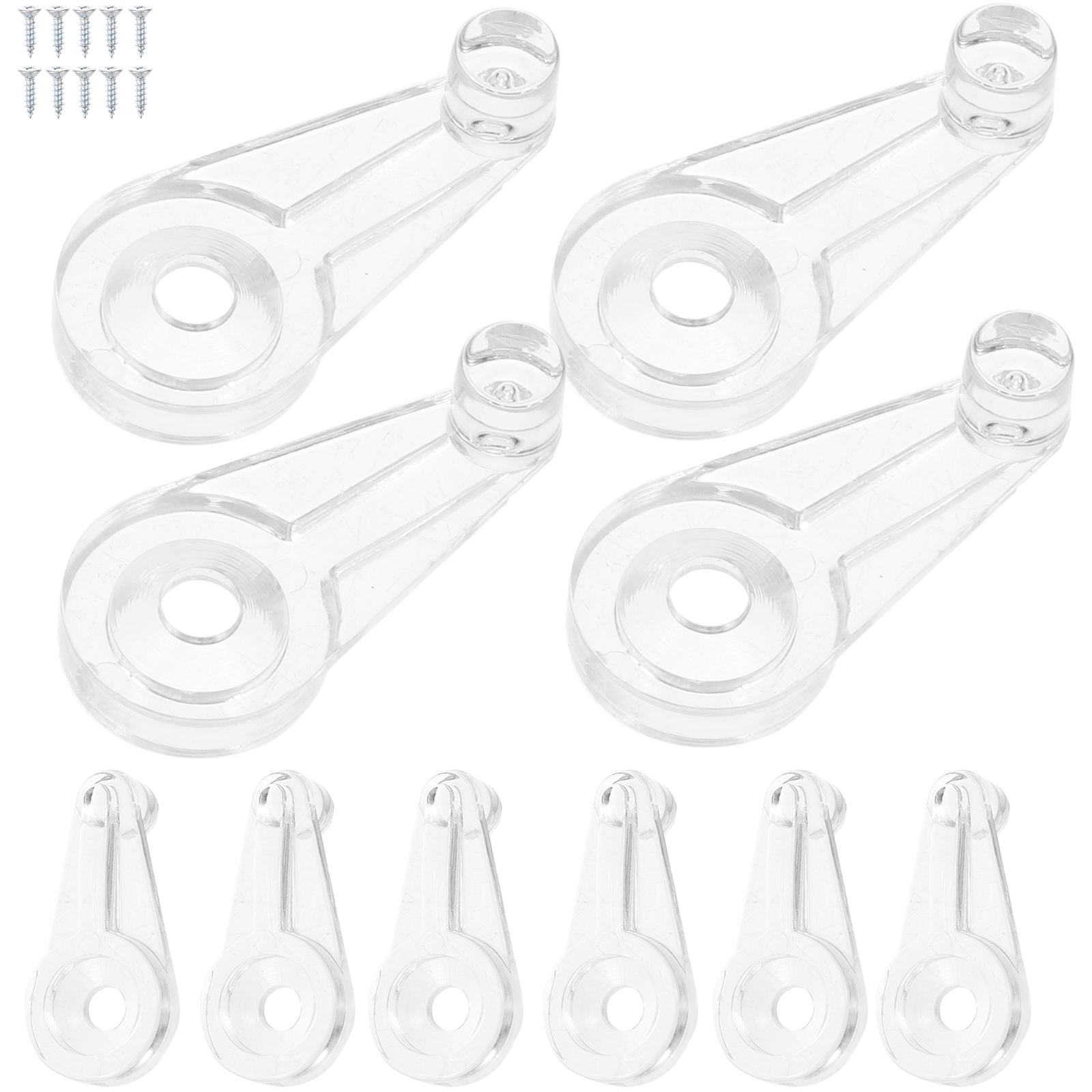 WRISTBIQUE Glass Panel Retainer Clamp Clear Mirror Holder Clips Plastic ...