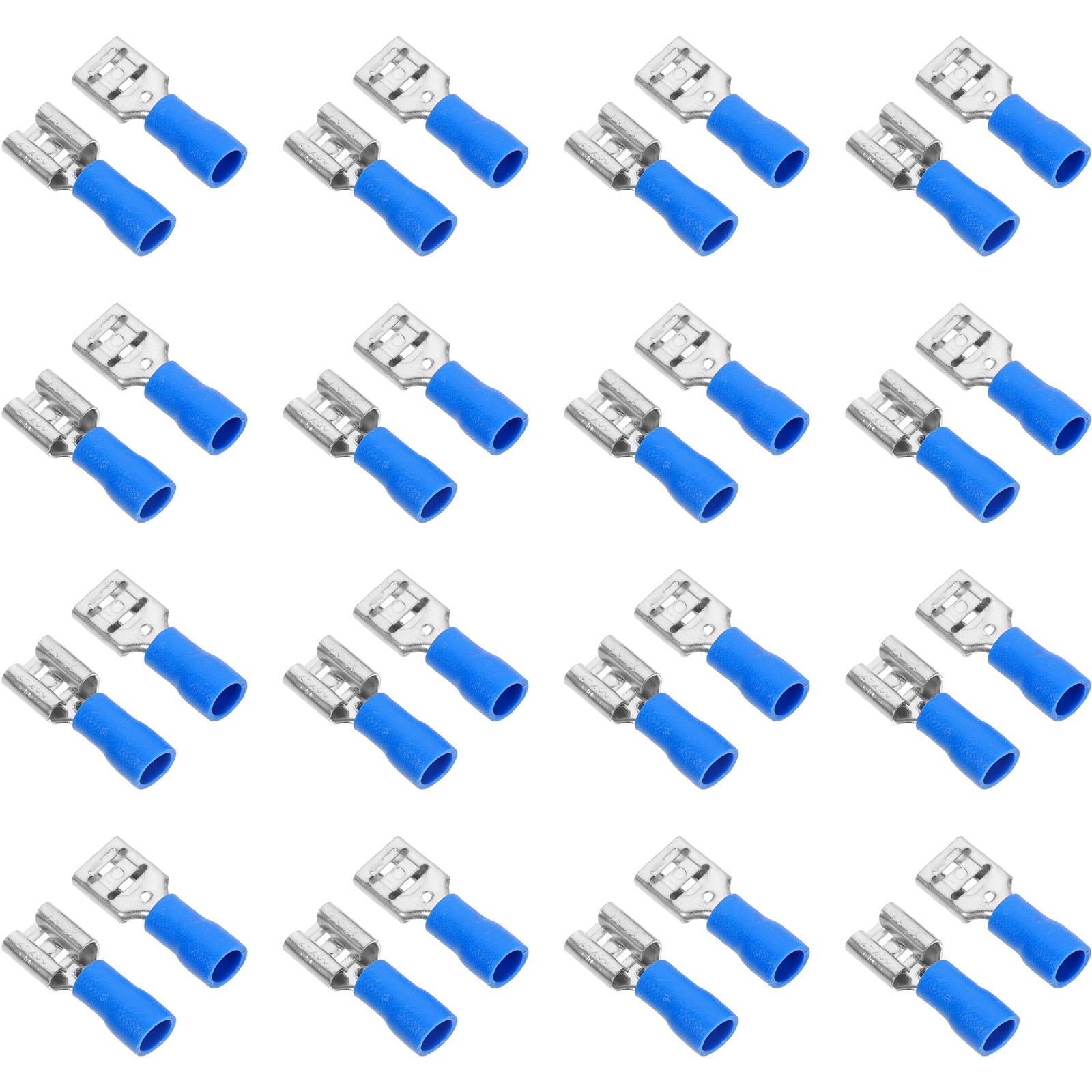 WRISTBIQUE 100Pcs Crimp Connector Kit Semi Insulated Spade Terminals ...